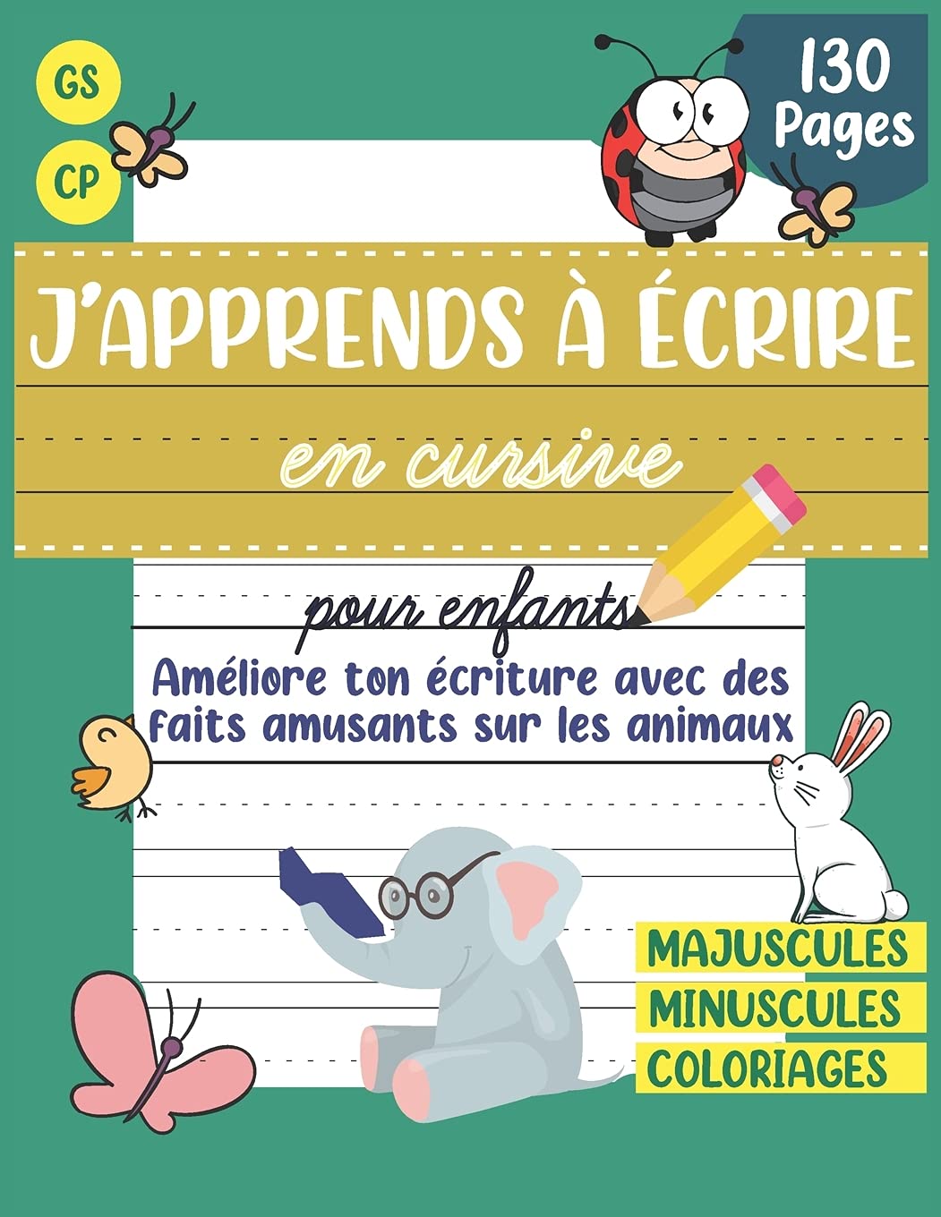 Buy J'apprends à écrire en cursive pour enfants: Cahier d'écriture ...