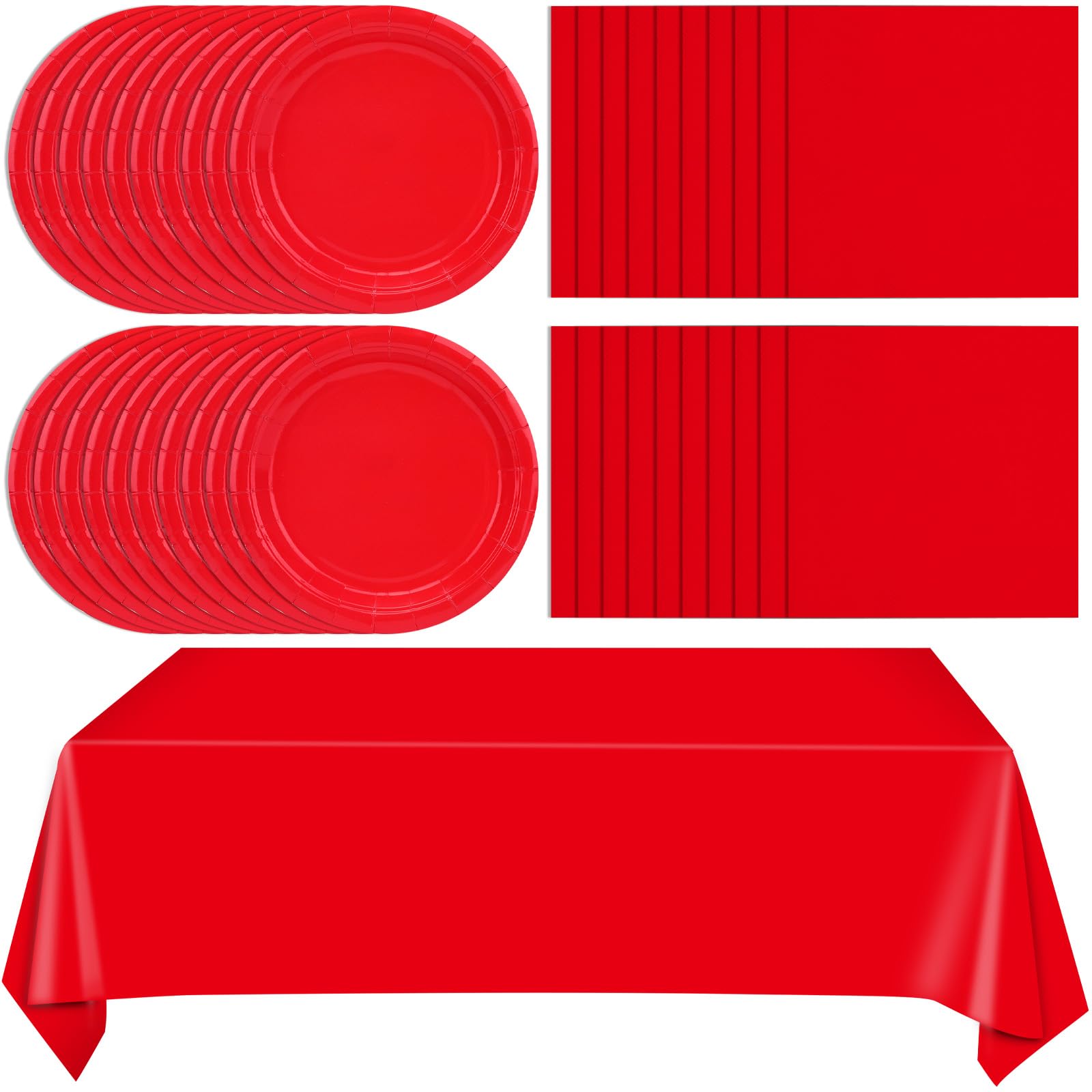 Amazon.com: Juhap 49Pcs Red Birthday Party Decorations Red Party ...