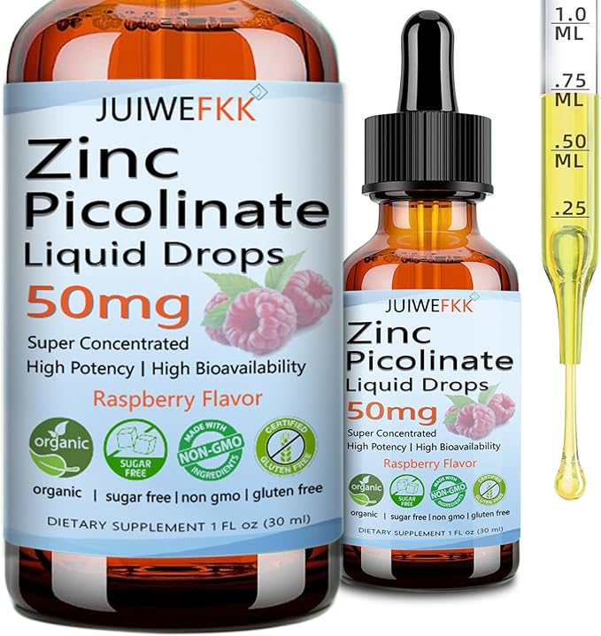 Amazon.com: Zinc Picolinate 50mg Liquid Drops, Chelated Zinc ...