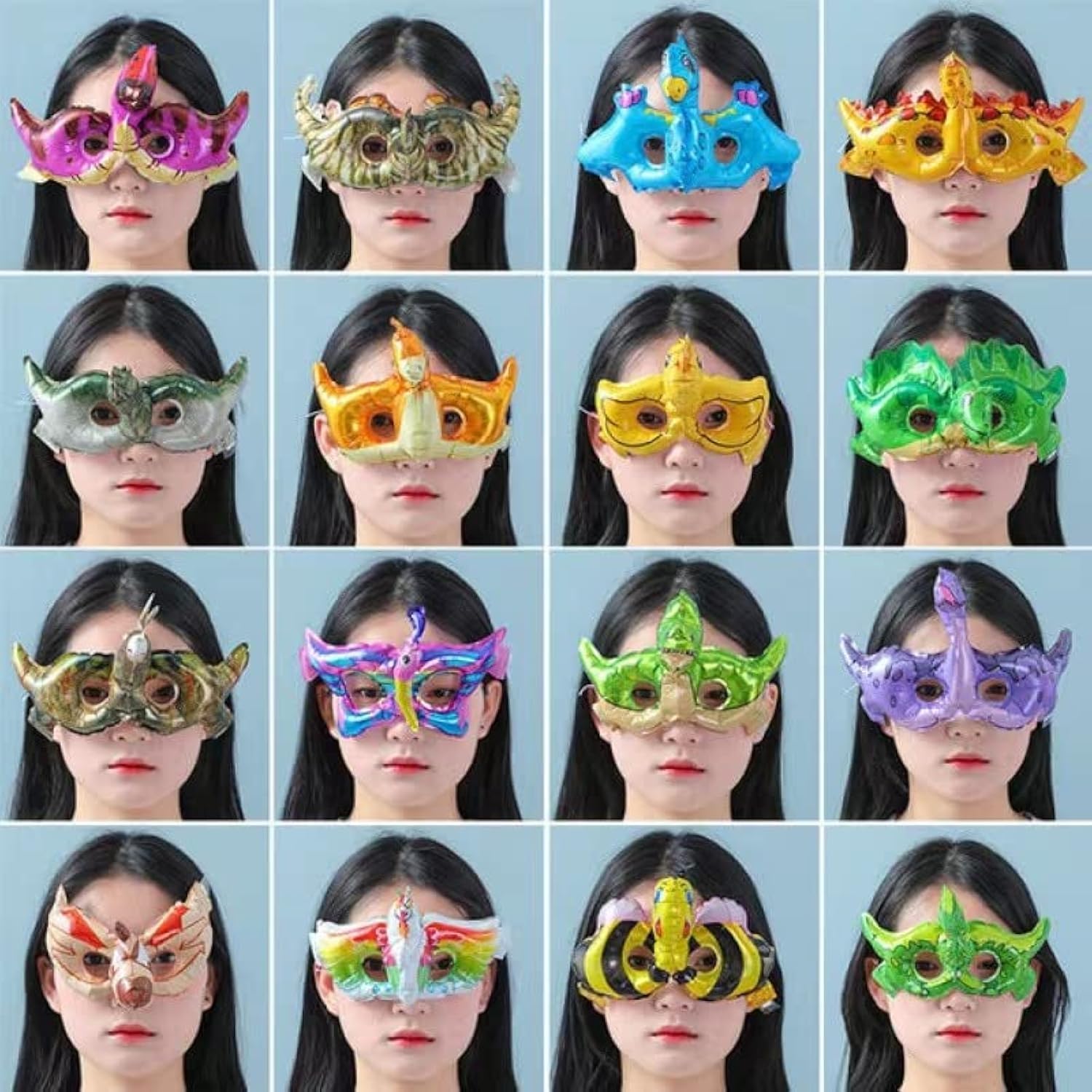 Amazon.com: 20 Pack Mardi Gras Balloons Carnival Aluminum Foil Mask ...