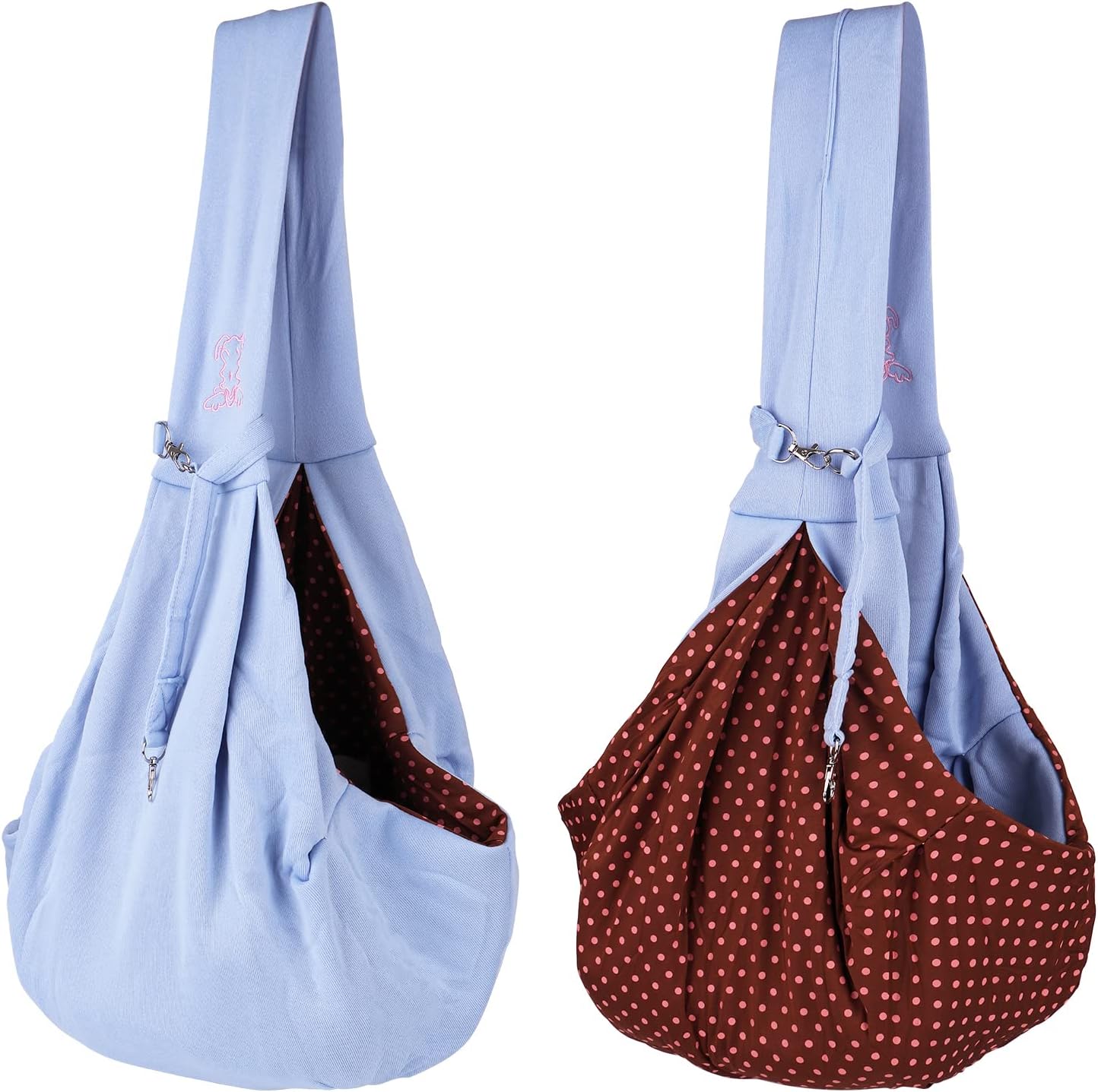 Amazon.com : Small Dog Cat Sling Carrier,Hands Free Reversible Pet ...