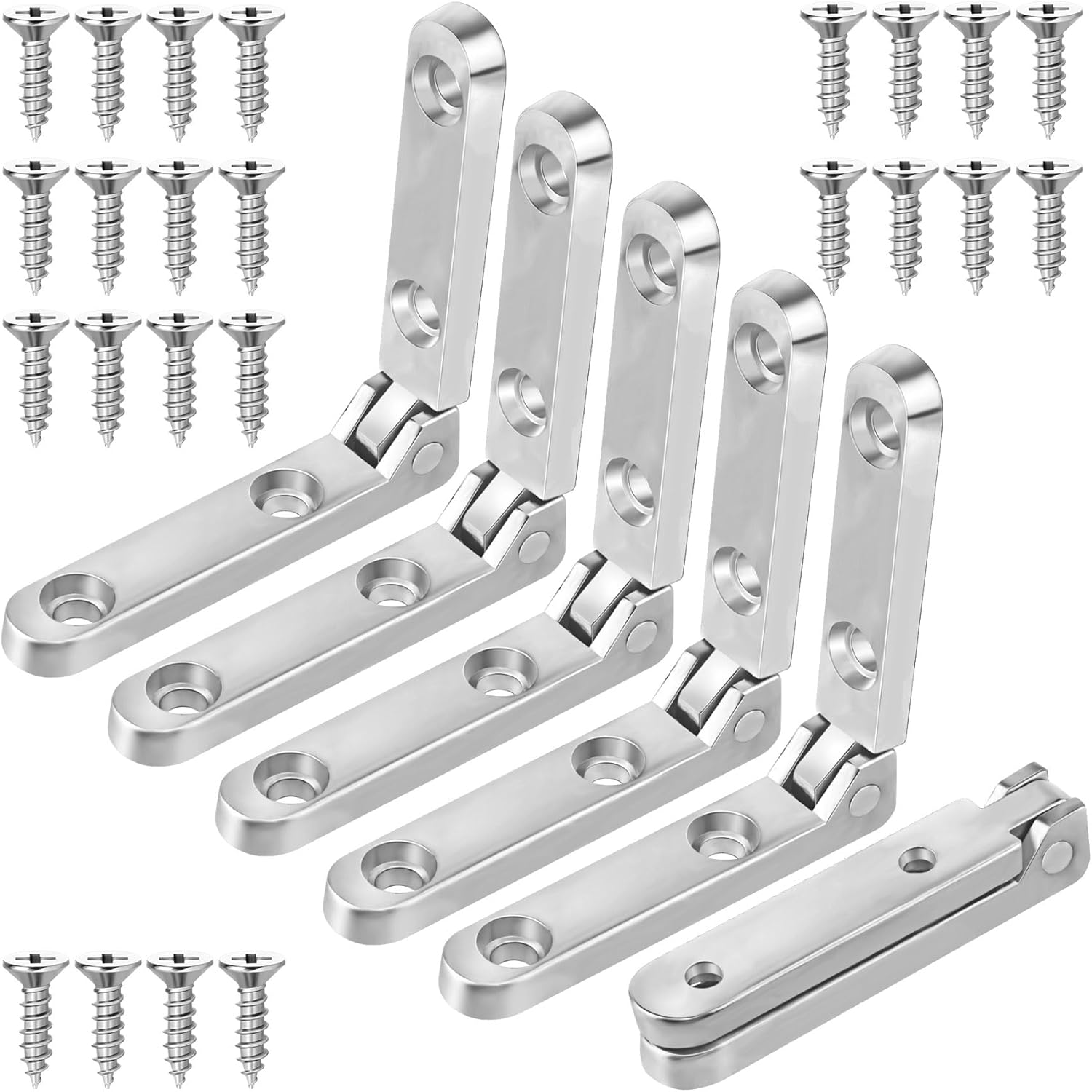 HINZIC 6 Pcs 90 Degree Small Hinges for Wooden Box Silver Wine Jewelry ...