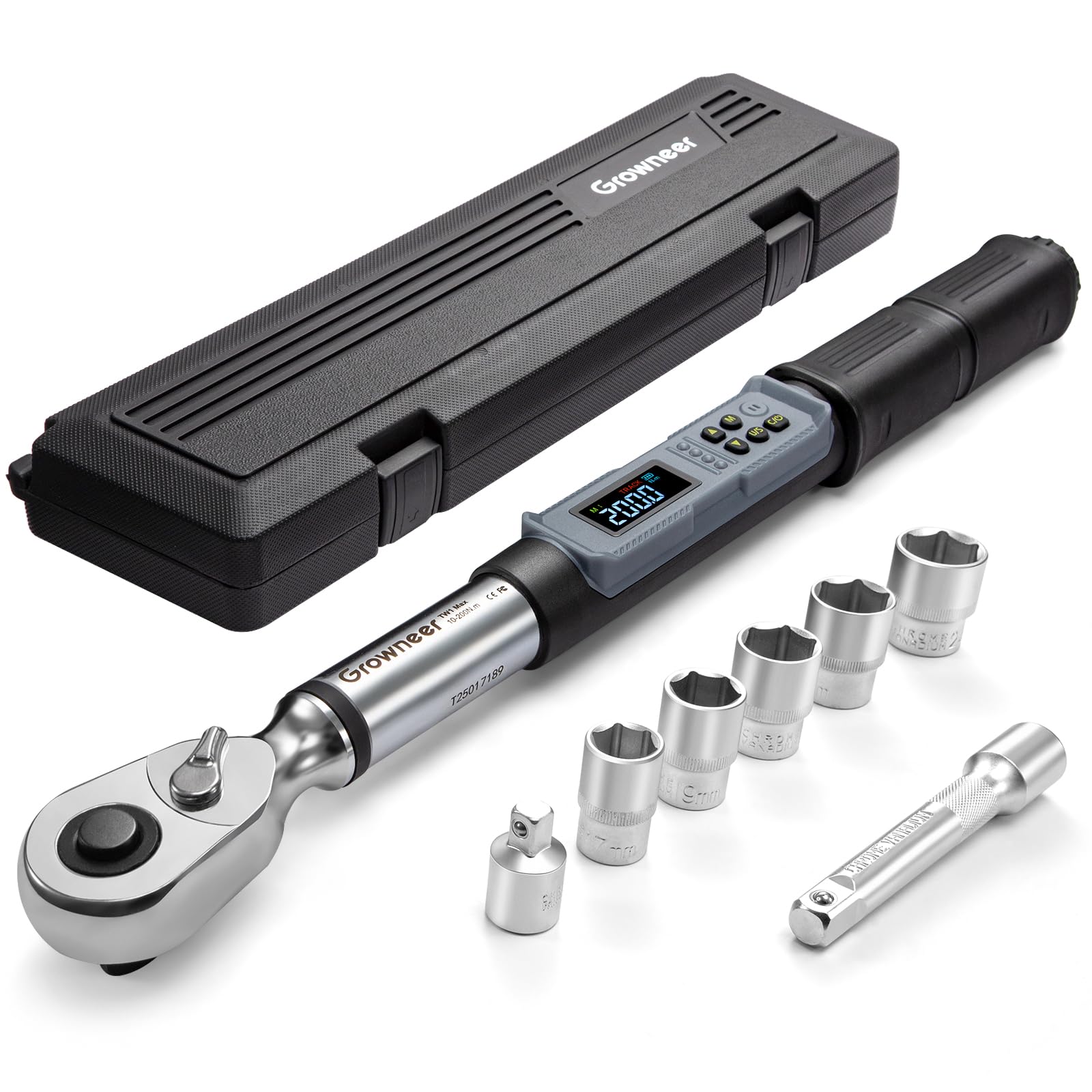 Snapklik.com : GROWNEER Upgraded Digital Torque Wrench Set, 7.38-147.5 ...