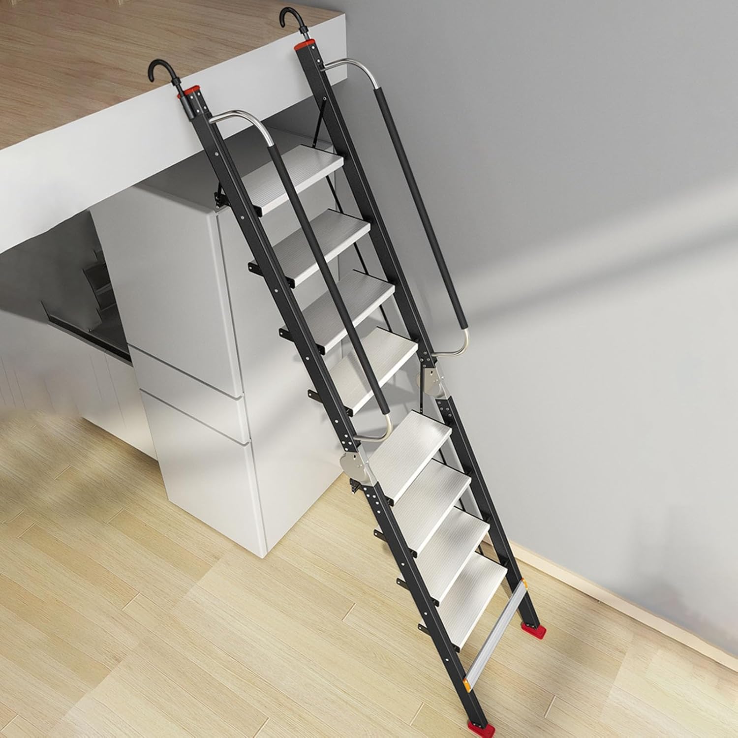 Amazon.com: Portable Loft Ladder 8/9/10 Steps, Foldable Safety Attic ...