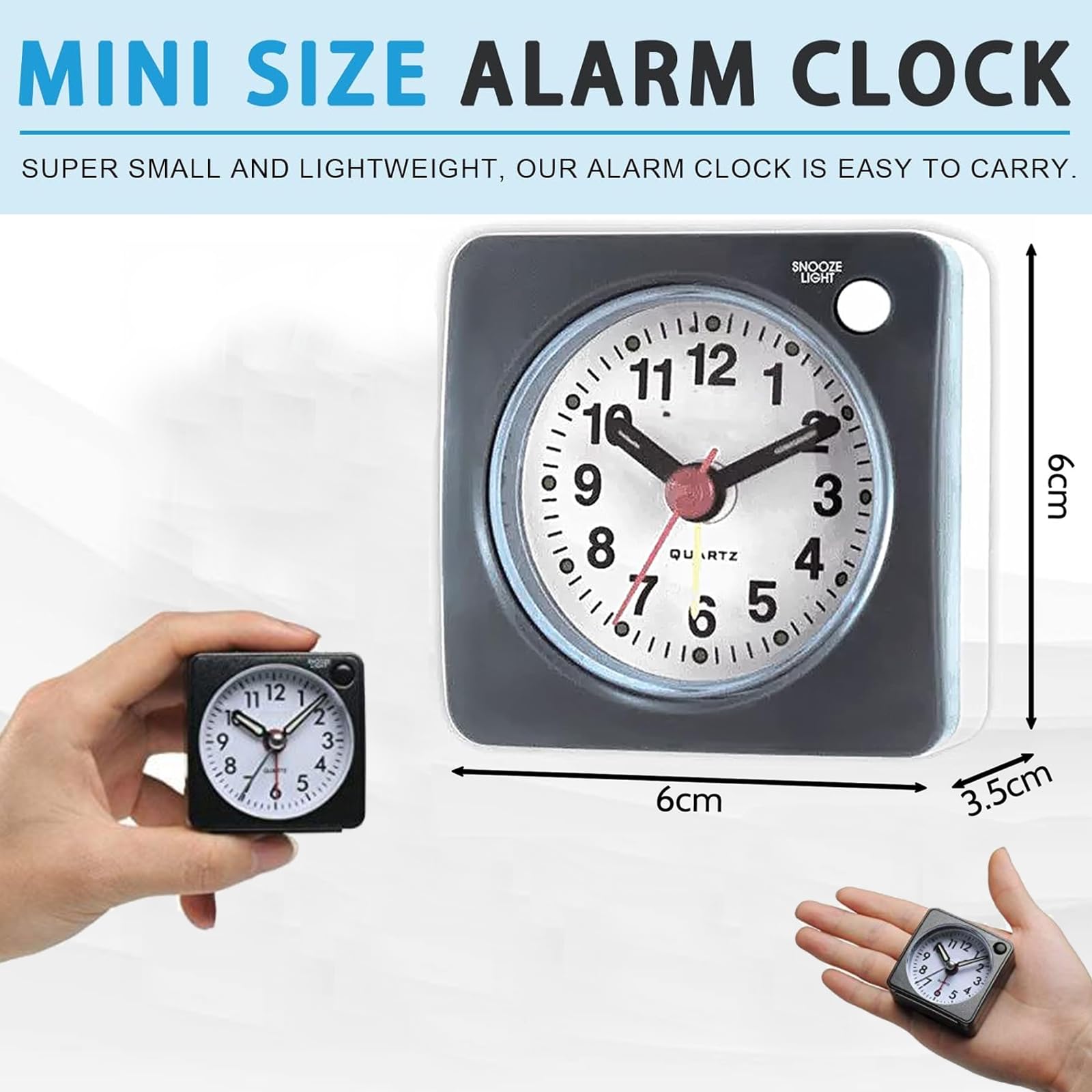 Quartz Travel Alarm Clock Vintage Equity Travel Alarm Clock Glow In