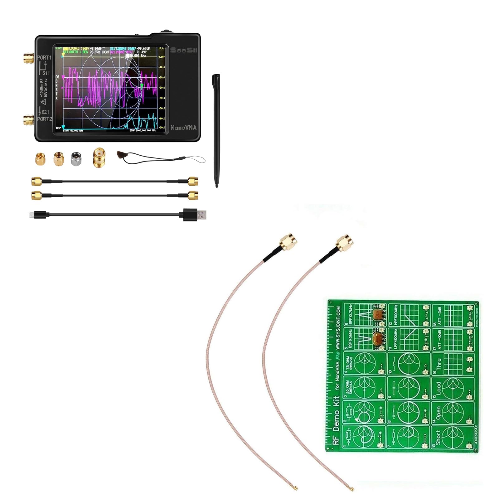 Buy SEESII Nanovna-H Vector Network Analyzer,Upgraded HW3.6 10KHz-1 ...