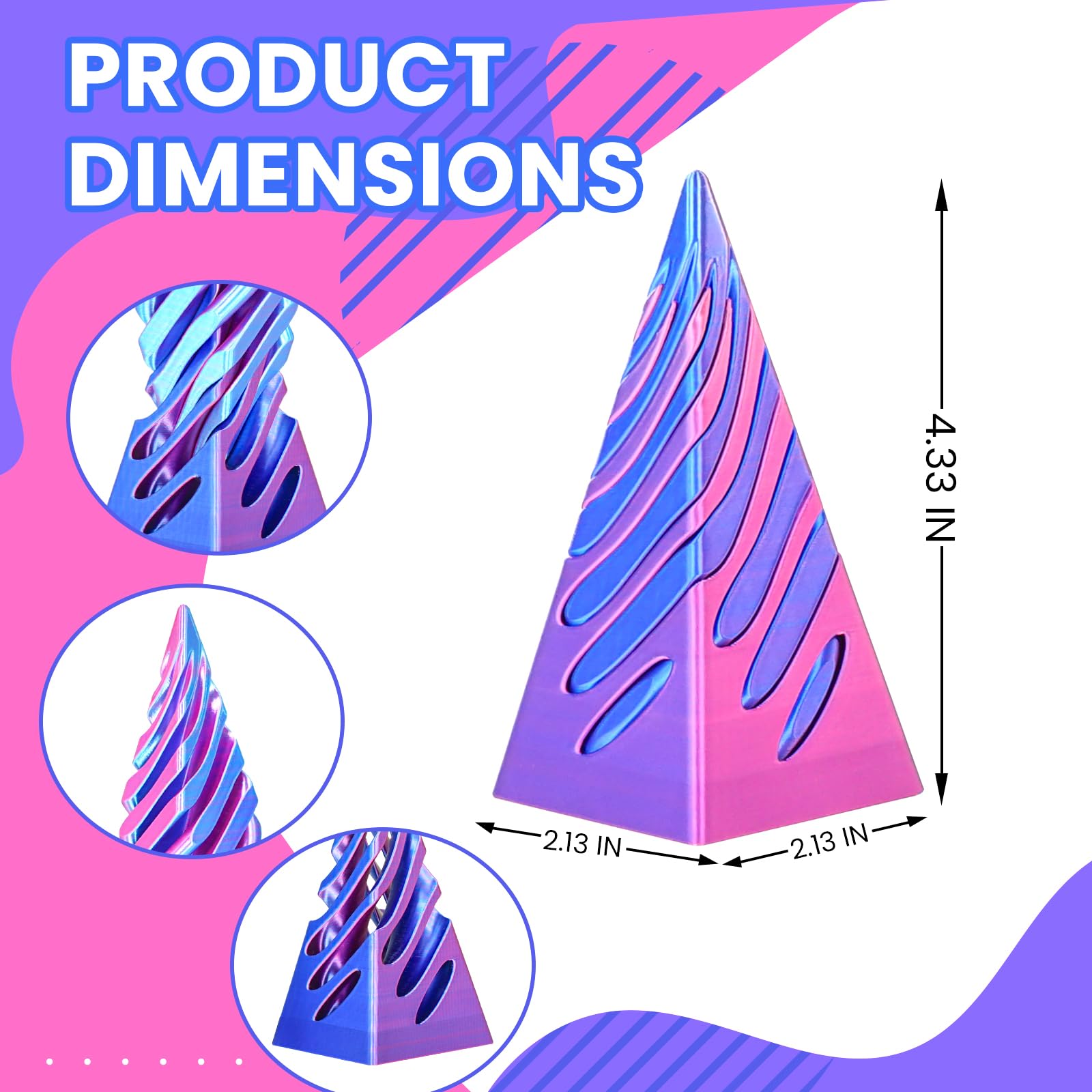 Snapklik.com : Impossible Pyramid Passthrough Sculpture, 3D Printed ...