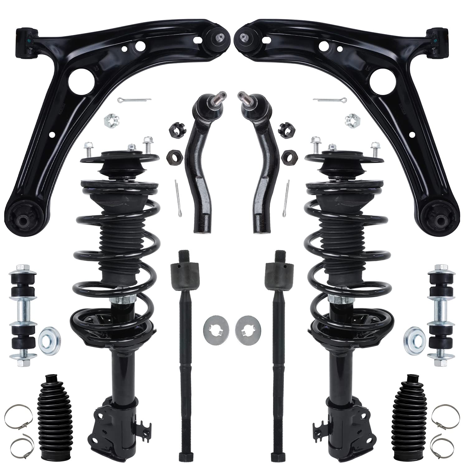 Amazon.com: Detroit Axle - 12pc Front End Suspension Kit for Toyota ...