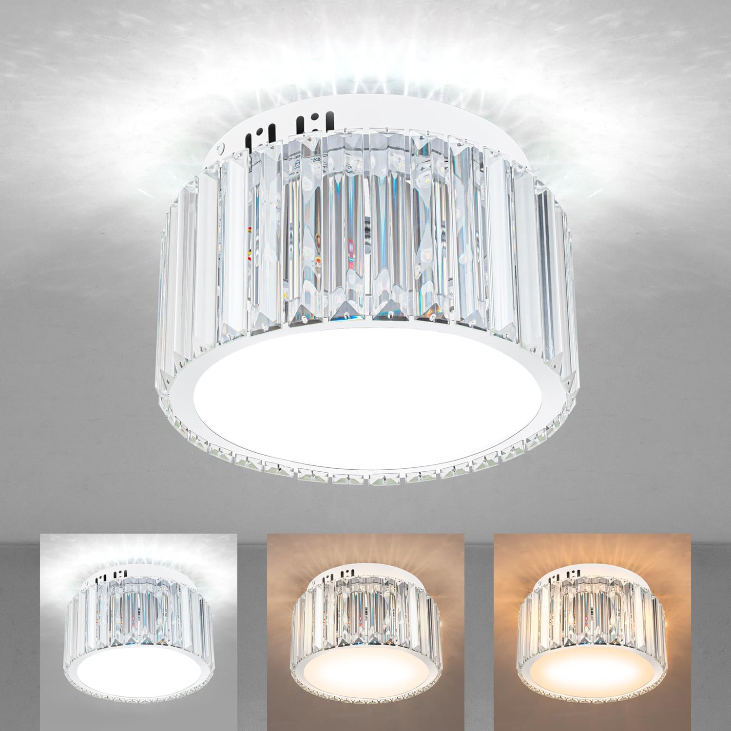 SineRise 10 Inch LED Flush Mount Ceiling Light, 20W [180W Equiv], 3000K ...