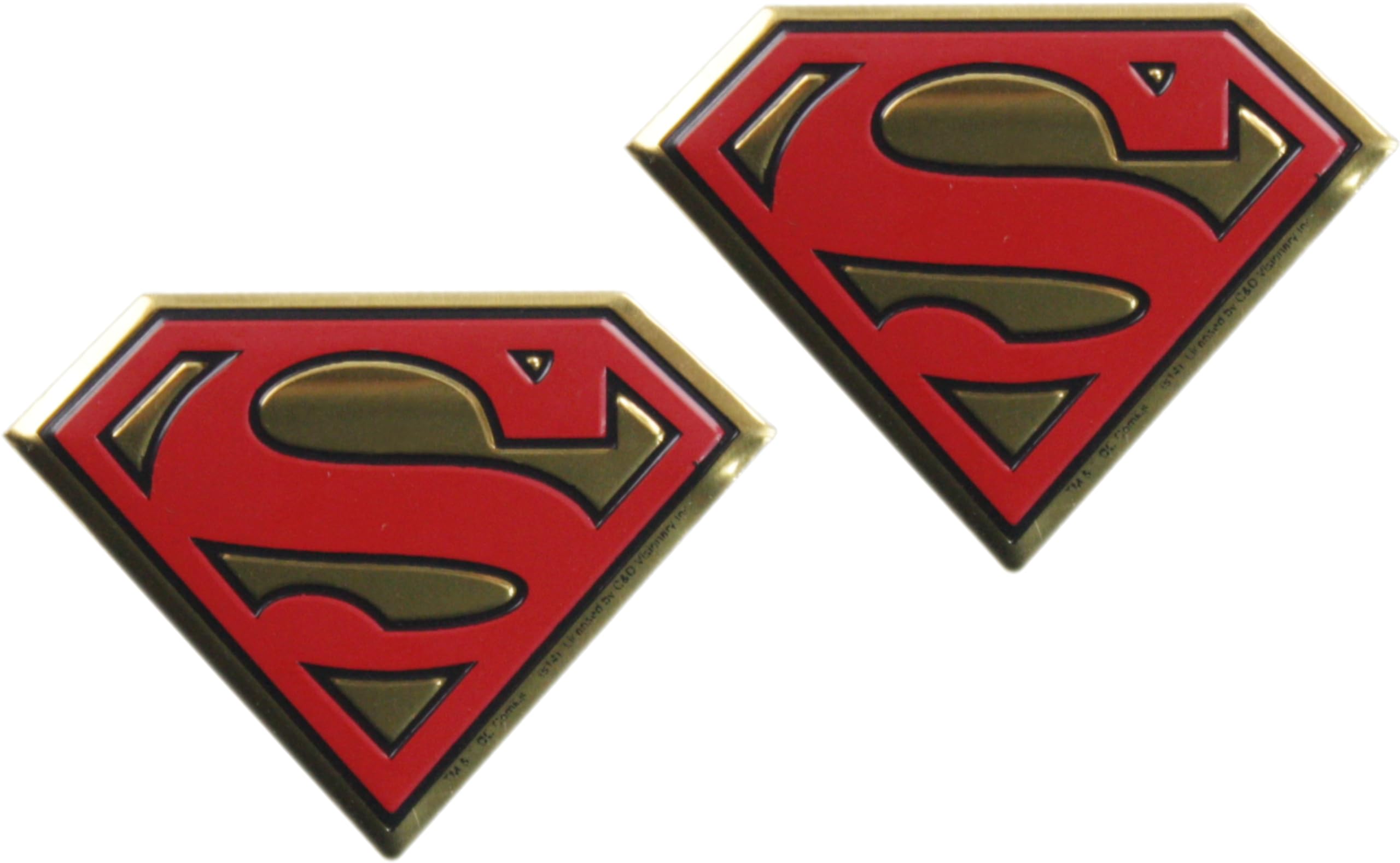 Amazon.com: Superman Logo - Set of Two - Metal Emblem Stickers : Toys ...