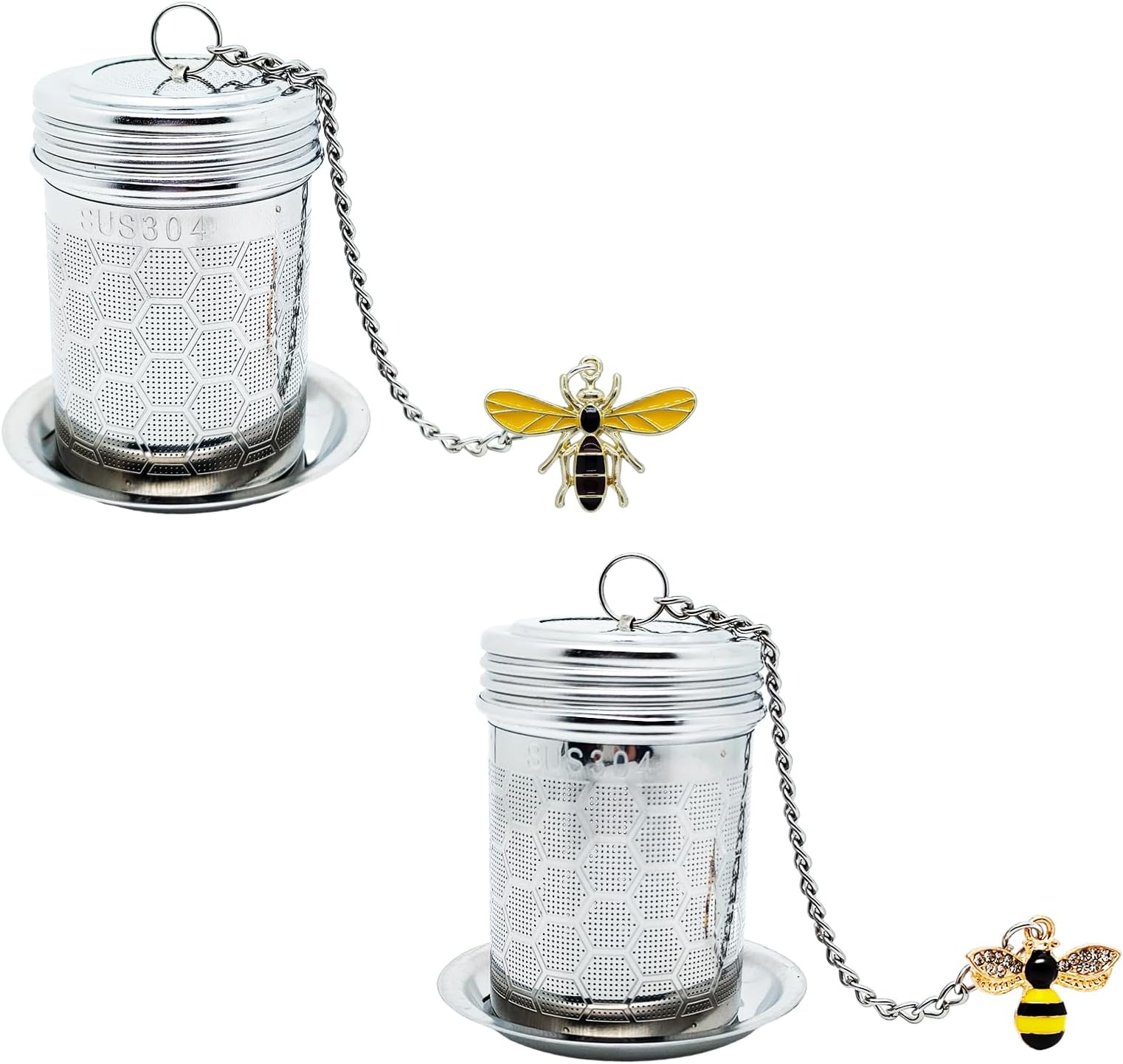 Amazon.com: 2 pcs Tea Infusers for Loose Tea Honey Bee Tea Strainers ...
