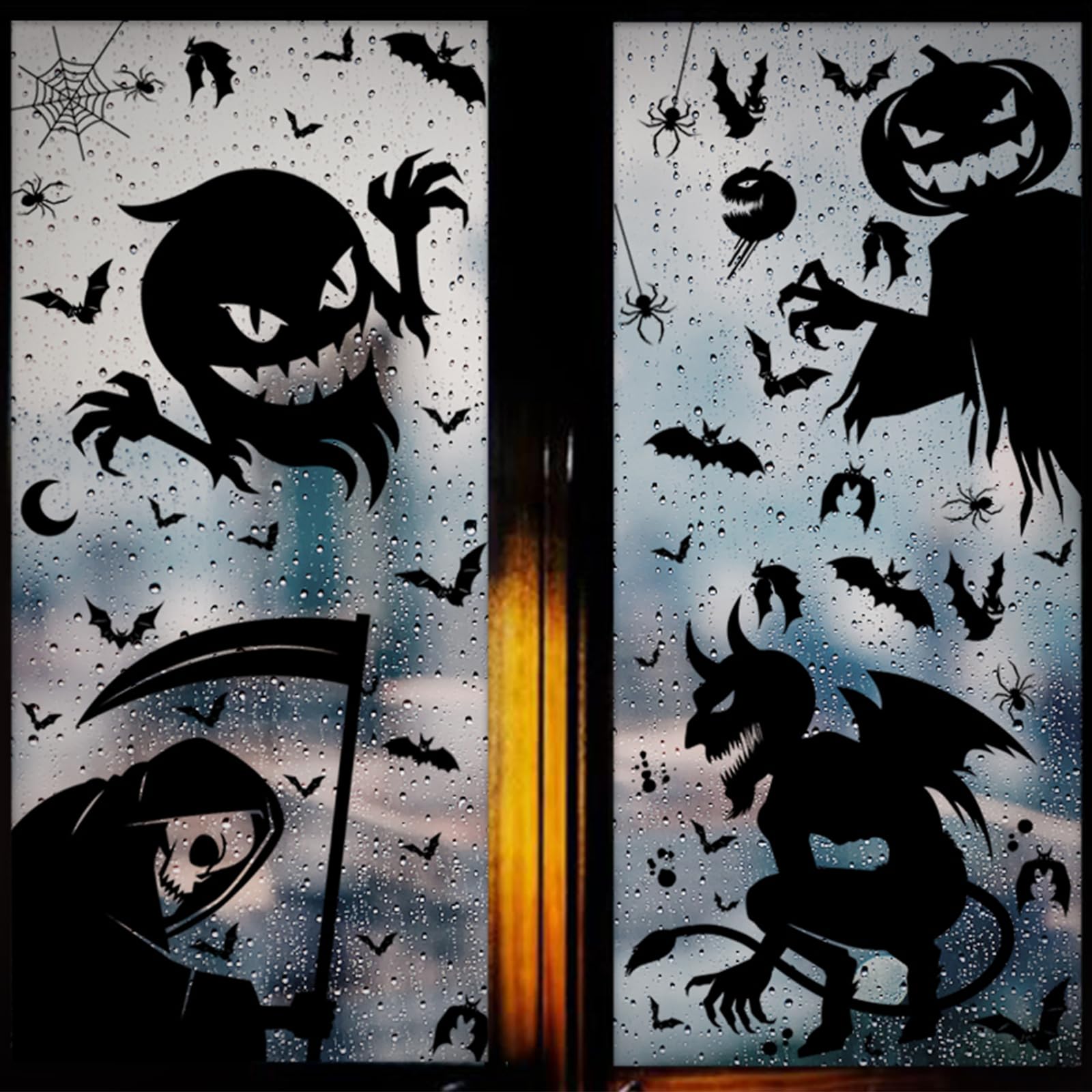 Snapklik.com : HoPliGhe Halloween Window Clings For Glass,Halloween ...