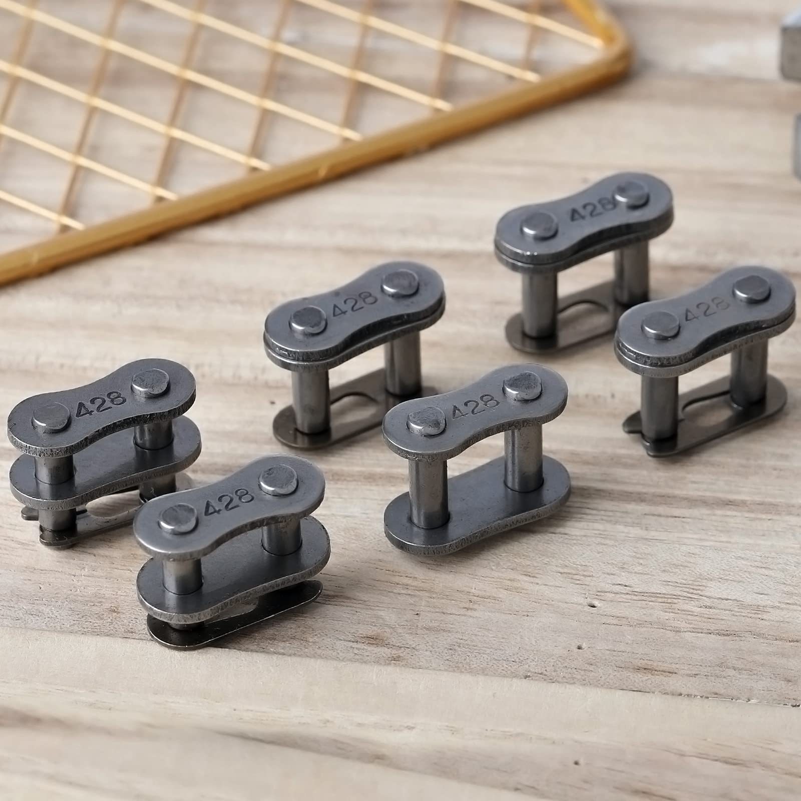 Snapklik.com : 8pcs #428 Chain Master Links, Steel Alloy Heavy Duty ...