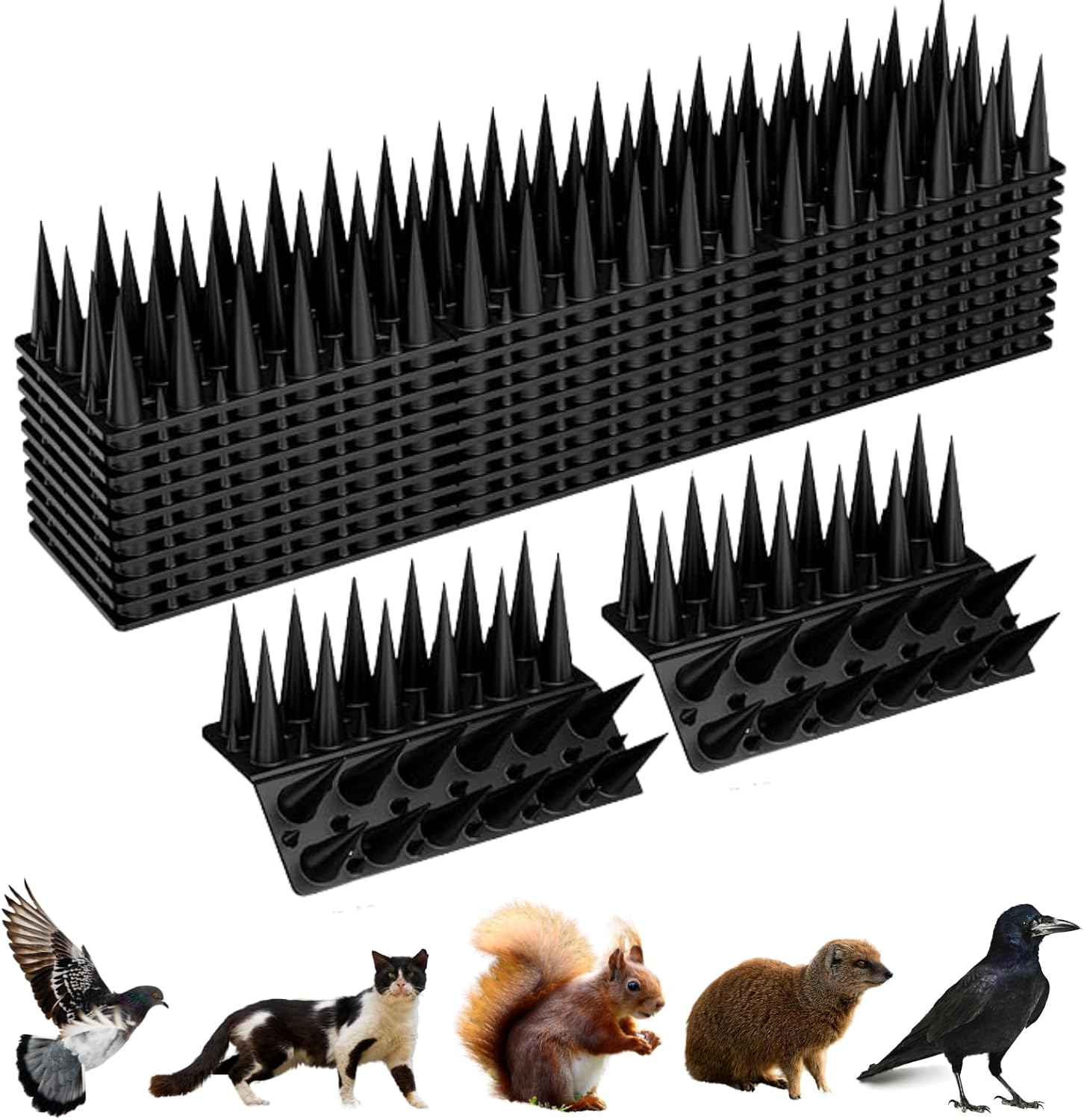 ELEBOX Bird Spikes, 10 Pack Pigeon Crow Squirrel Raccoon Cat Animal ...