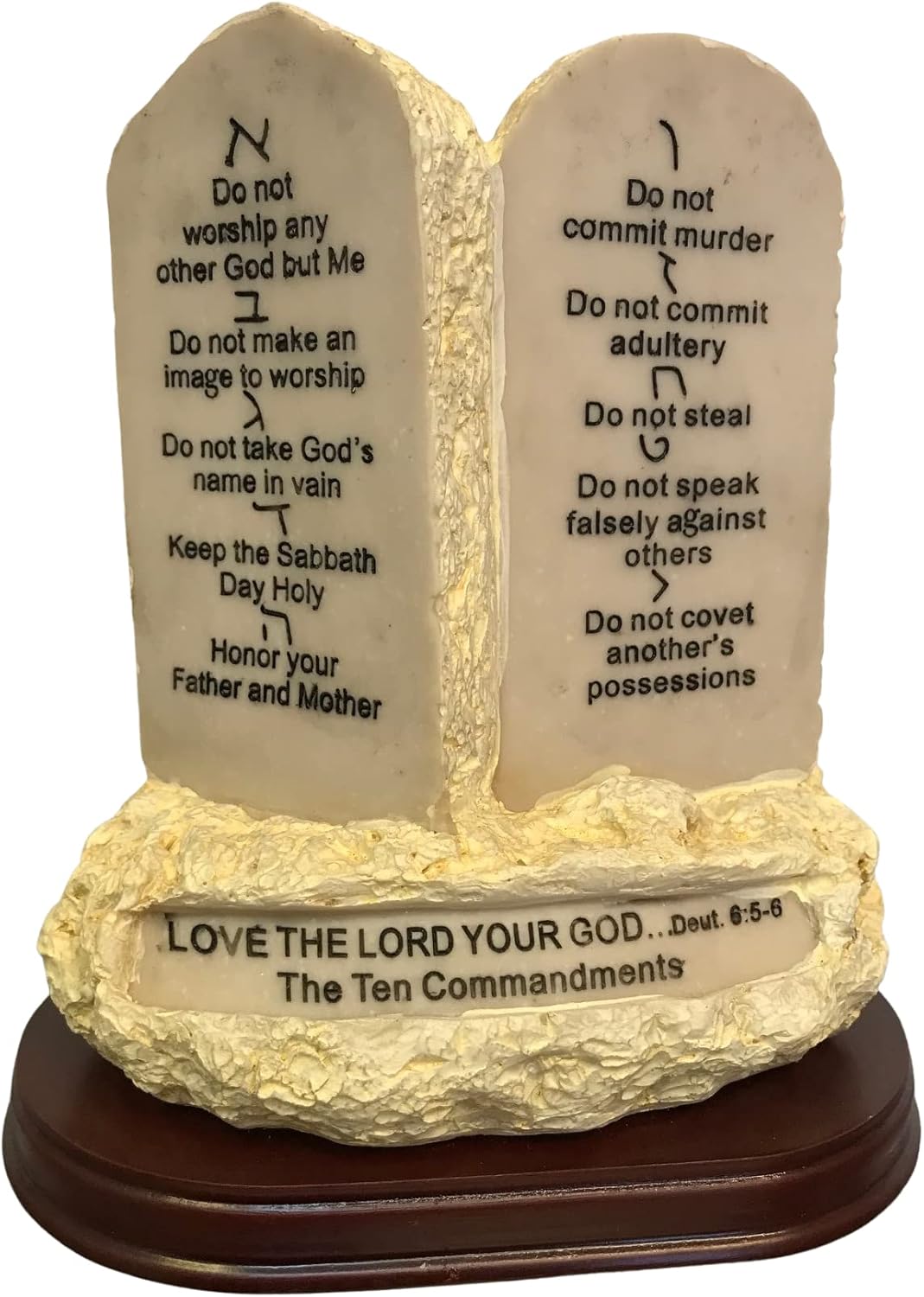 Amazon.com: 3 ARCHES USA Ten Commandments Tabletop Decor Stone Replica ...