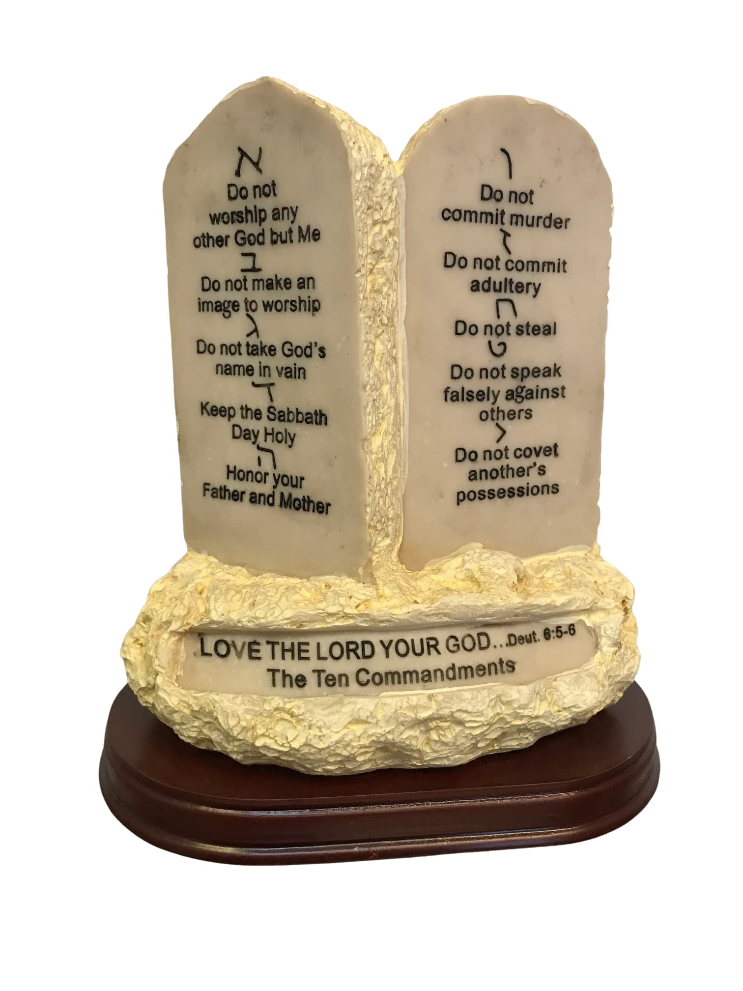 Amazon.com: 3 ARCHES USA Ten Commandments Tabletop Decor Stone Replica ...