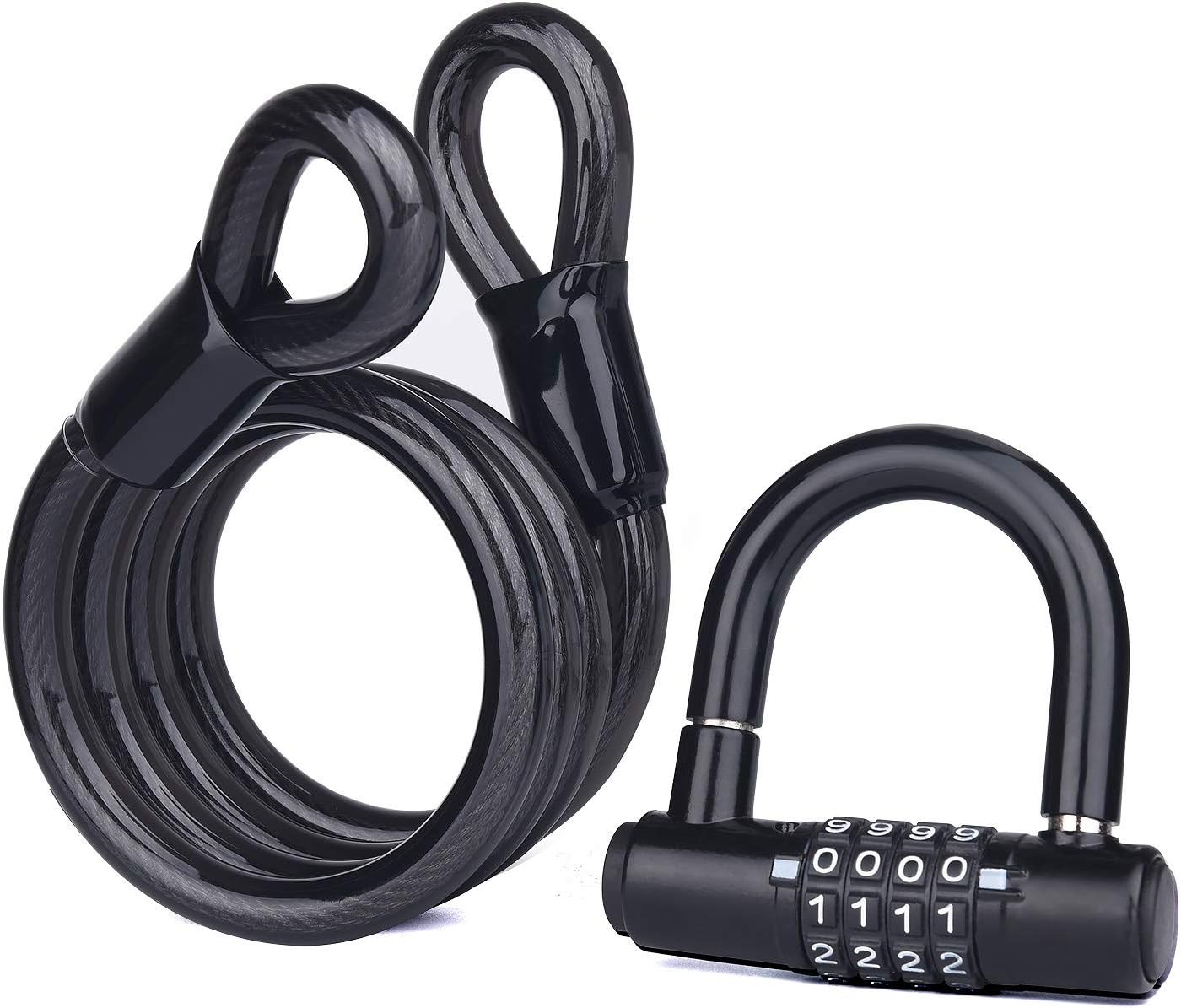 BIGLUFU Bike Security Steel Cable 4FT/7FT, Braided Steel Flex Lock ...