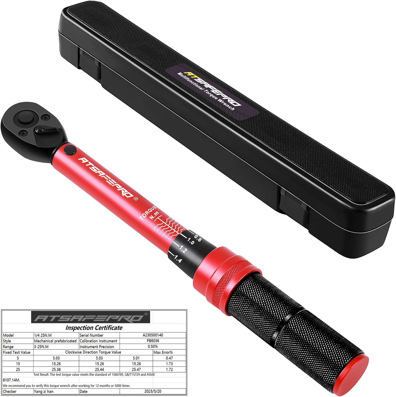 Lindle Bike Torque Wrench Set Torque Screwdriver Set 1/4 Torque Wrench ...