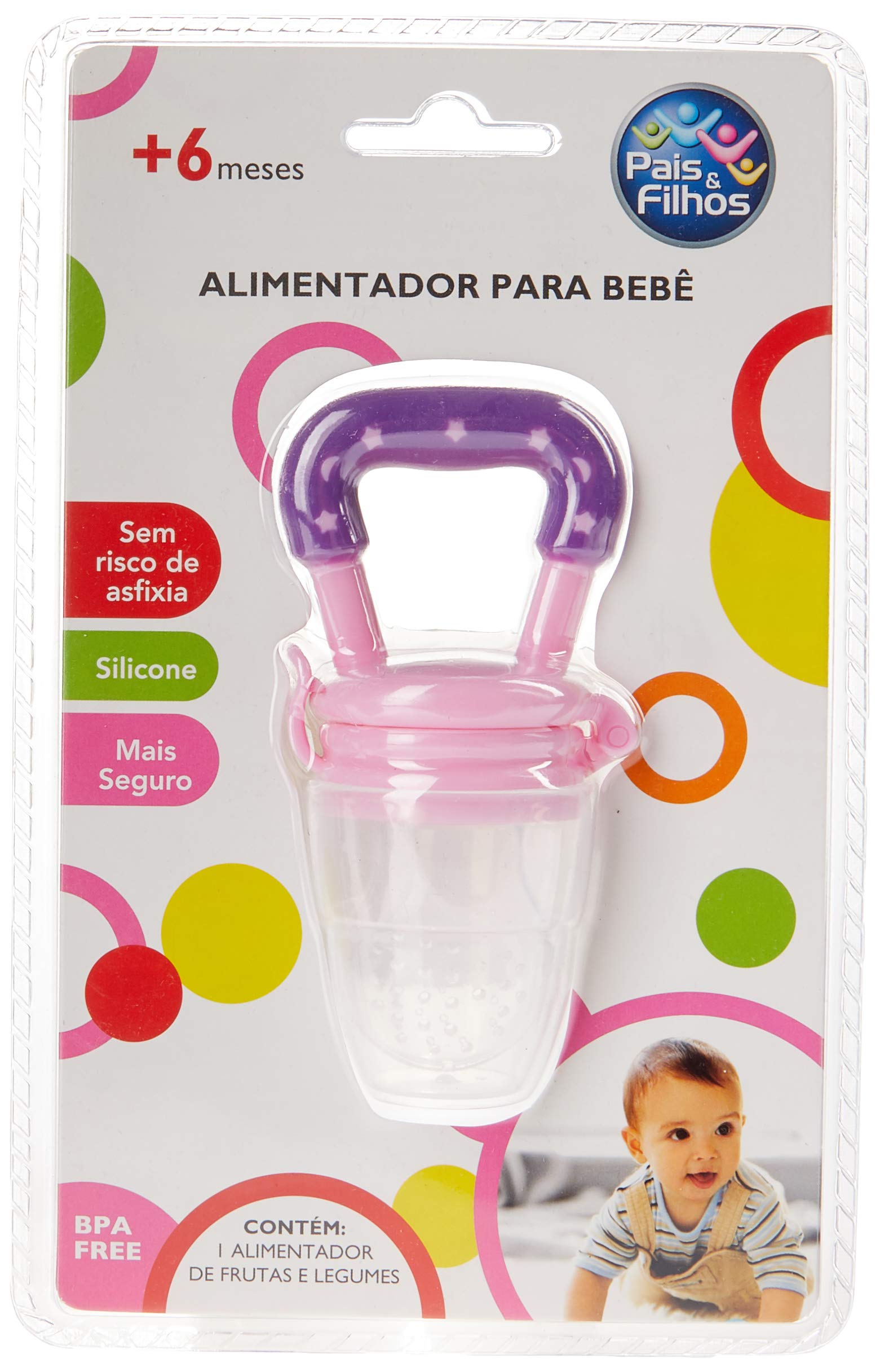 Produto Para Bebe Alimentador de Silicone, Pais e Filhos, Rosa | Amazon ...