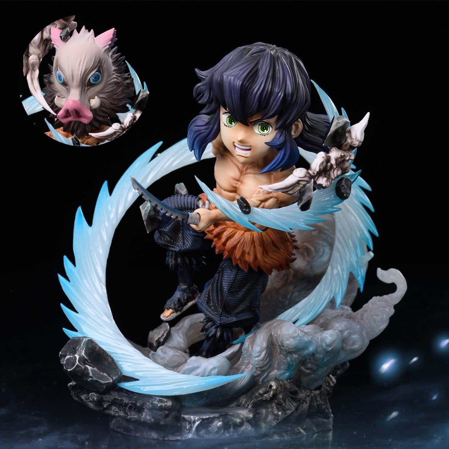 Reozign Demon Slayer Figurines Tanjiro Zenitsu Shinjuro Battle Scene ...