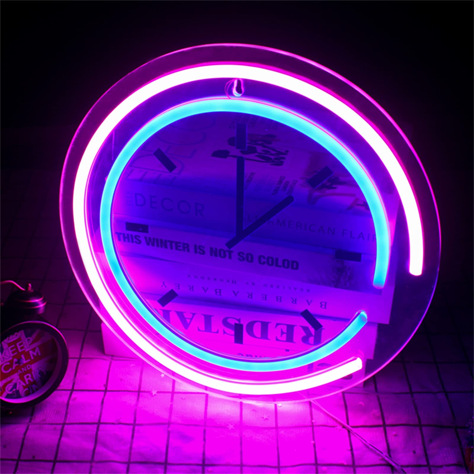 Neon Clock Sign