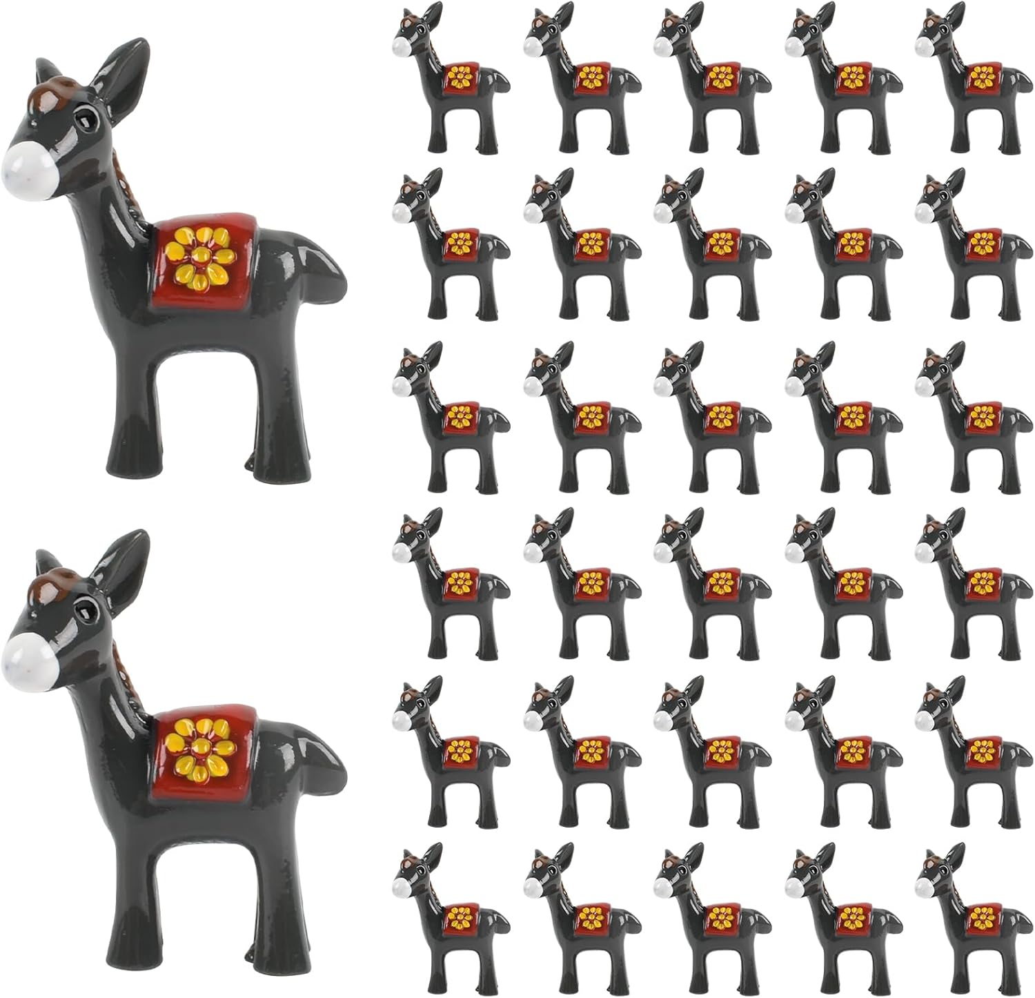 Amazon.com: HUIANER Miniature Donkey 30PCS Mini Donkey Figures Fairy ...