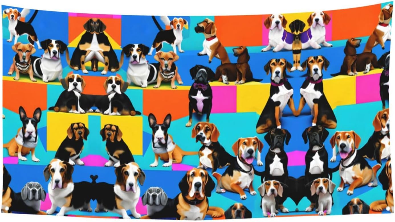 Amazon.com: Beagle Patterns Print Birthday Backdrop Party Banner Party ...
