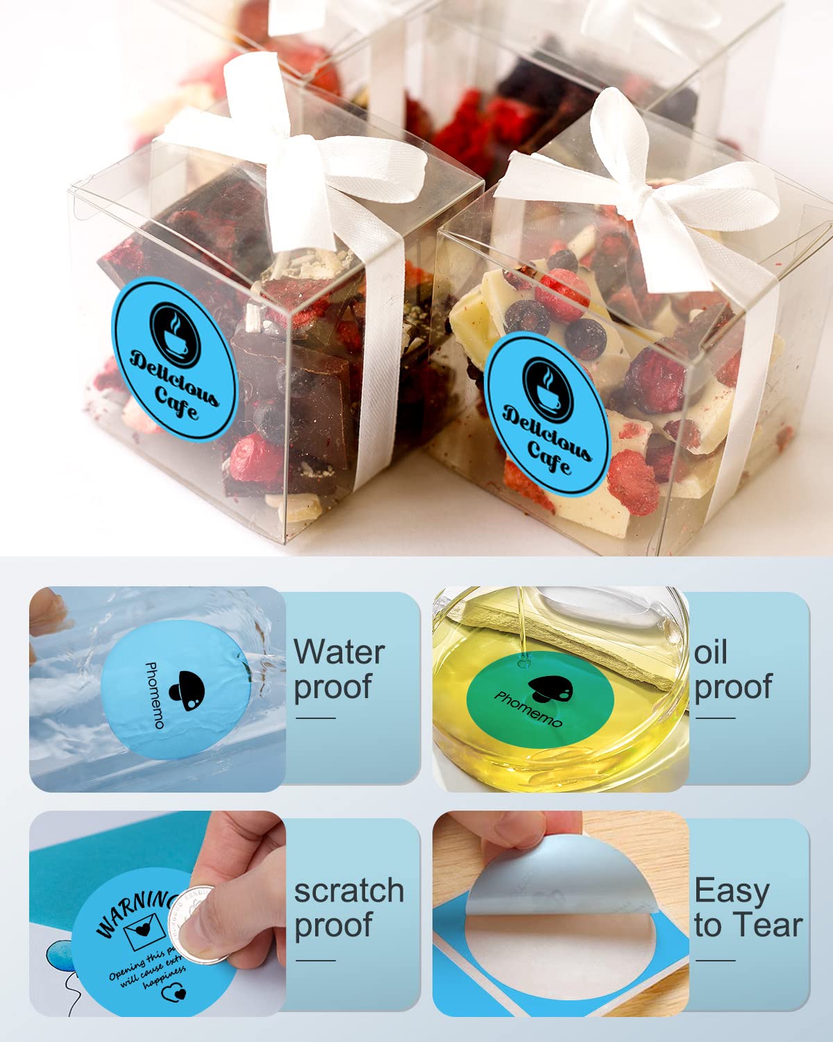 Snapklik.com : 2" Circle Thermal Labels, Self-Adhesive Round Thermal ...