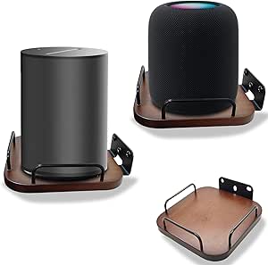Amazon.com: Counlisha Universal Speaker Wall Mount,Secure Adjustable Real Wood Wall Bracket ...