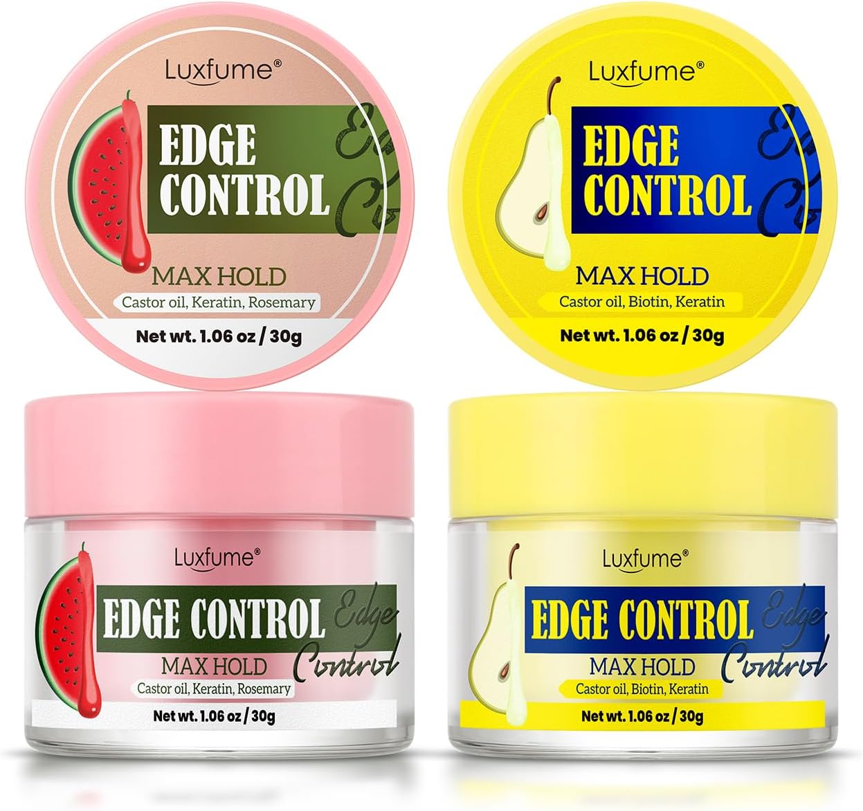 Amazon.com: Luxfume Edge Control Gel 2-Pack,Strong Hold, Shine ...