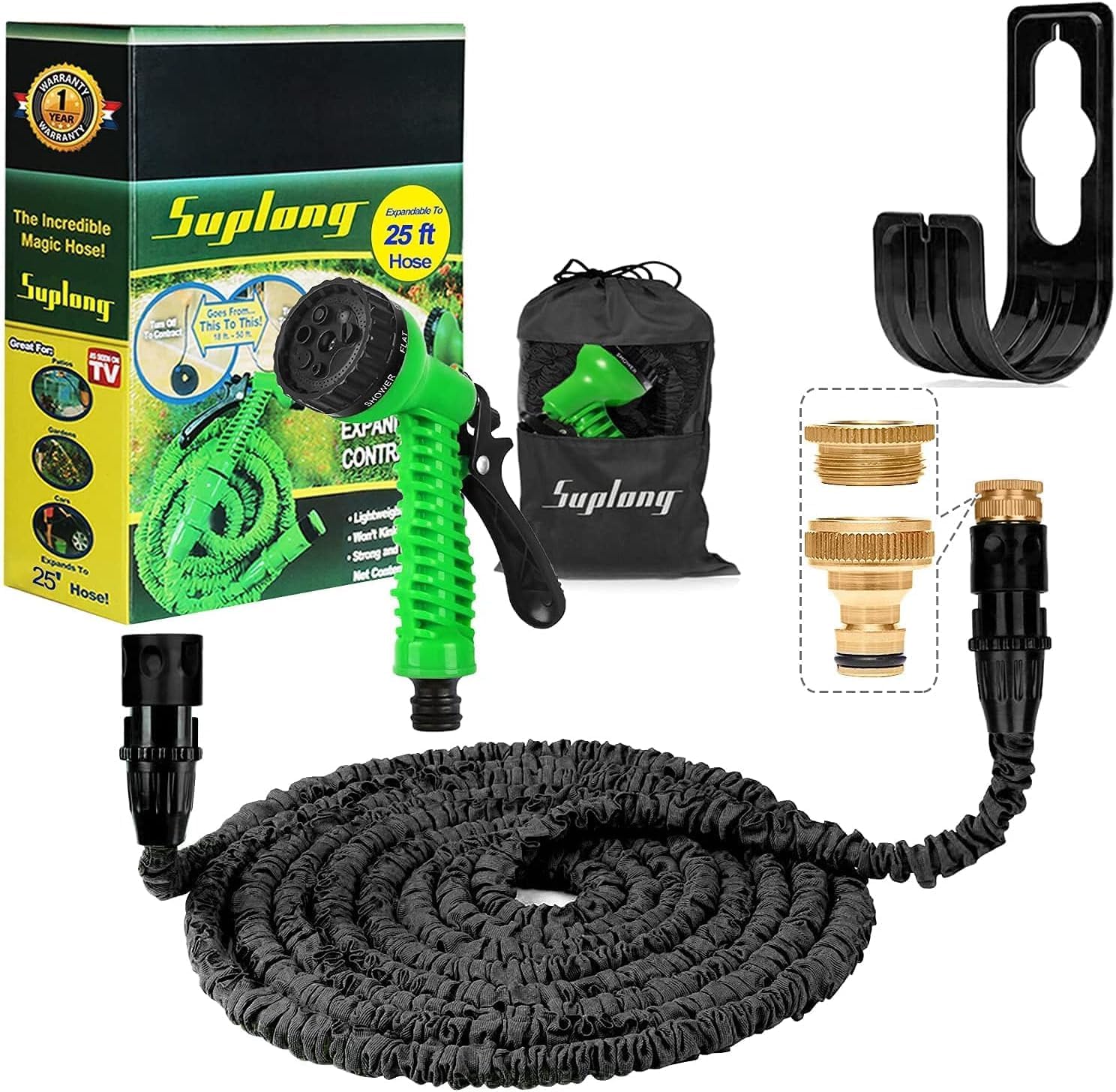 Expandable Garden Hose Pipe Spray - Flexible Lightweight Magic Hose ...