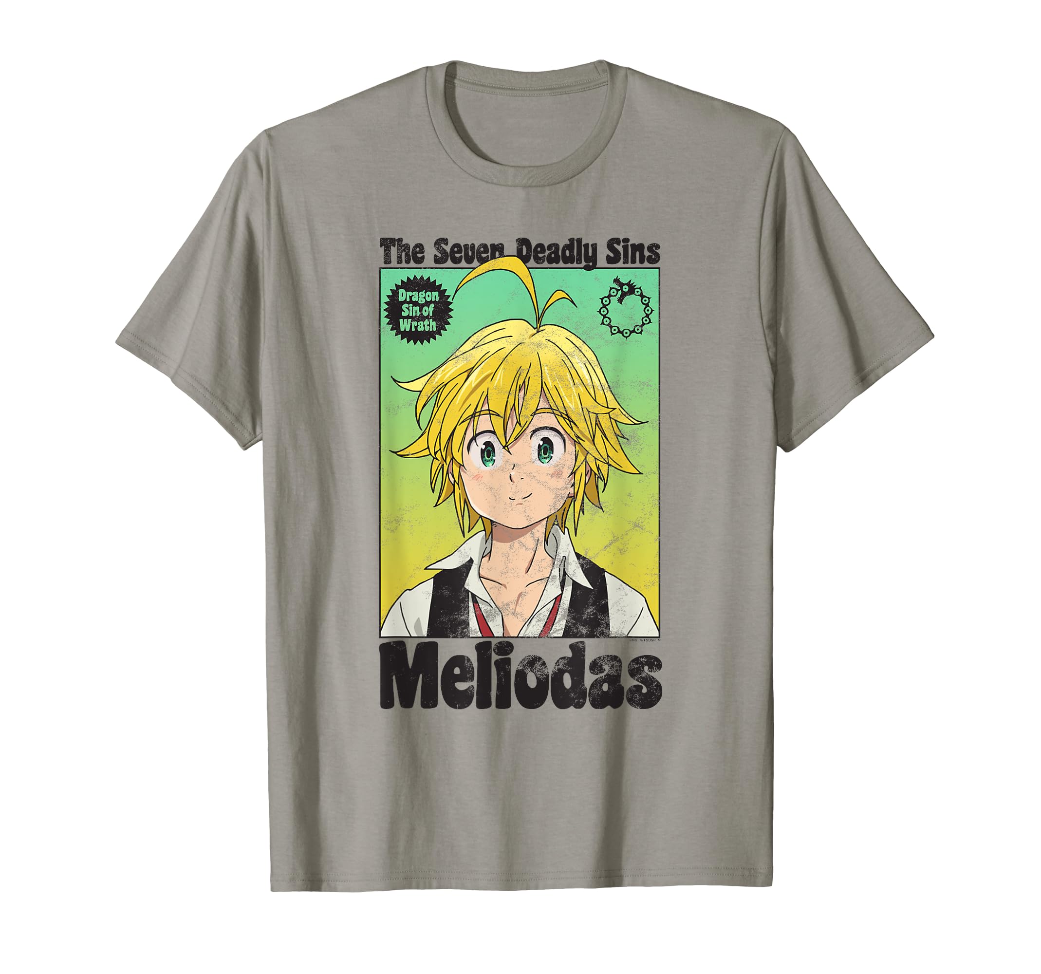Amazon.com: The Seven Deadly Sins Meliodas Portrait T-Shirt : Clothing ...