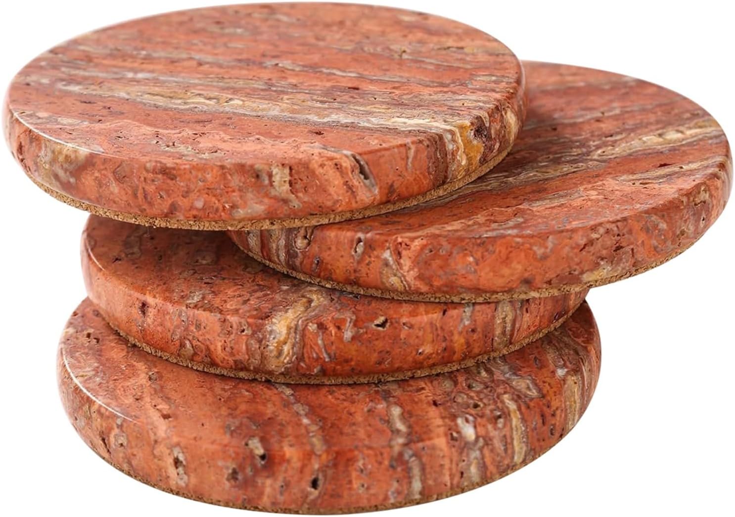 Amazon.com | Mud Pie Round Terracotta Coaster, 4" x 4", MULTI: Coasters