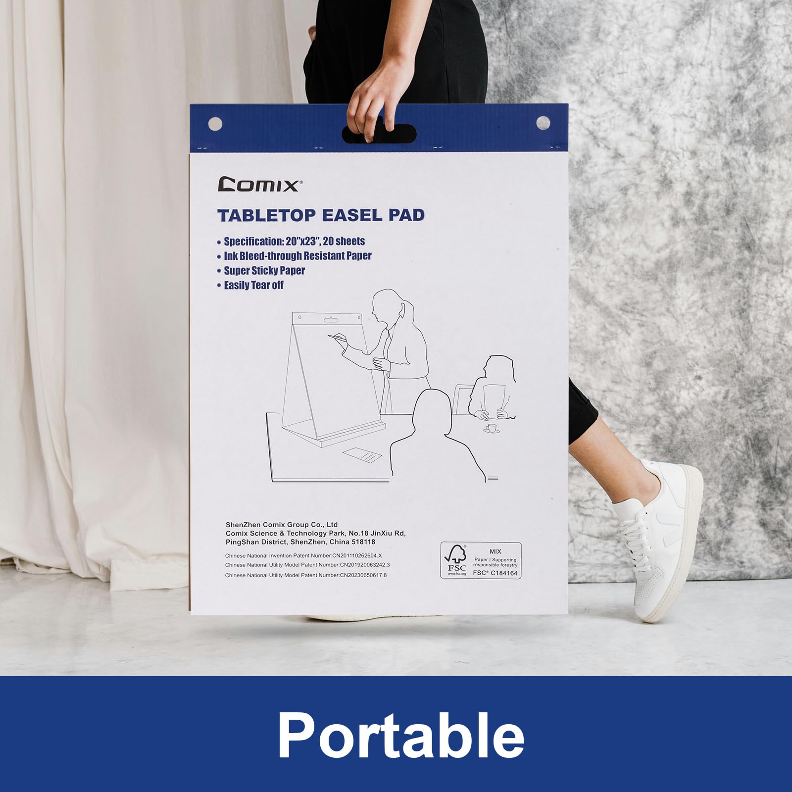 Snapklik.com : Sticky Portable Tabletop Easel Pads, 20 X 23 Inches Flip ...