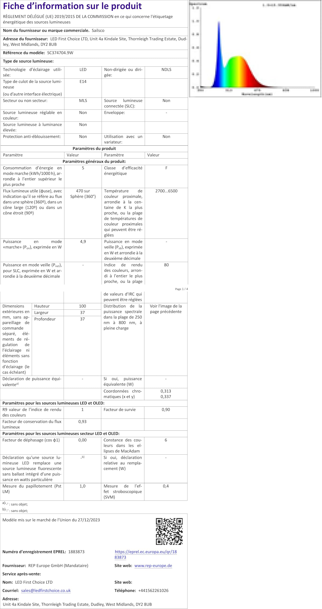CALEX Lampe LED Intelligente - Lot de 3 - E14 - Ampoule LED WiFi en ...