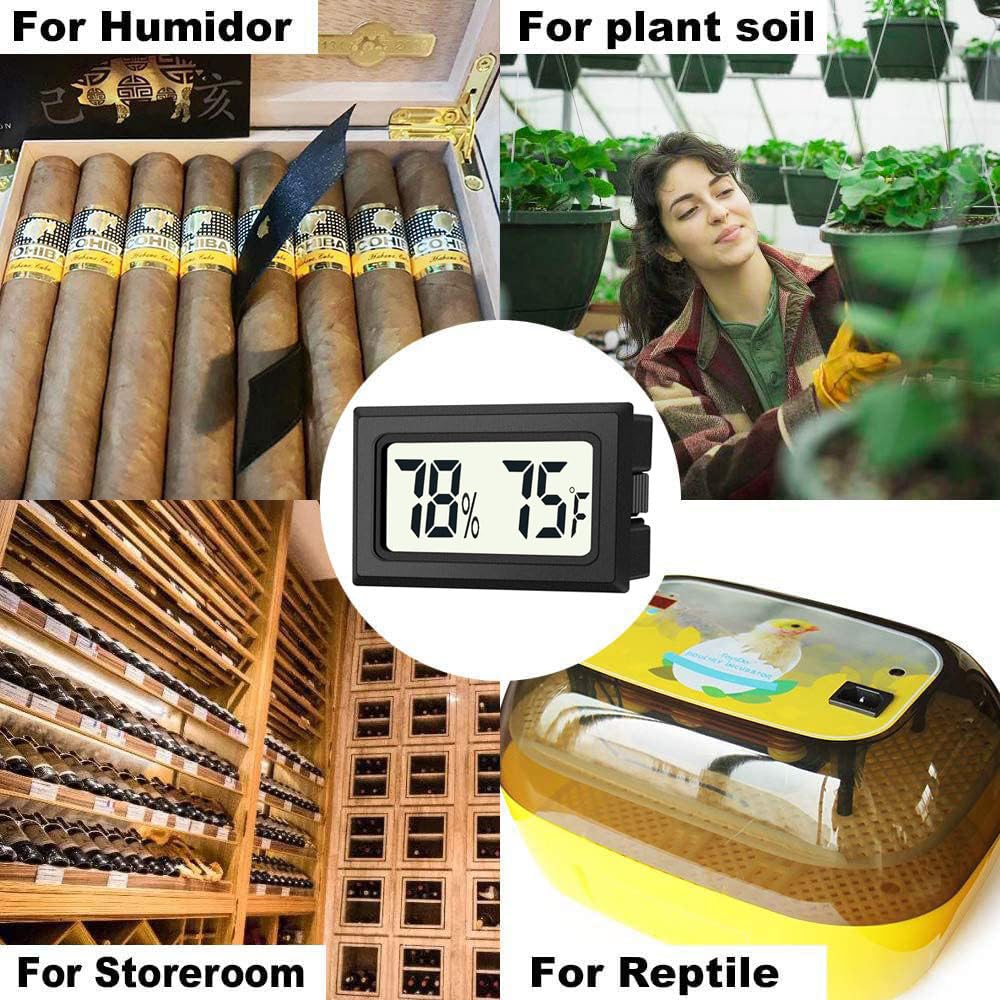 Snapklik.com : JEDEW 2 Pack Mini Digital Hygrometer Thermometer Gauge ...