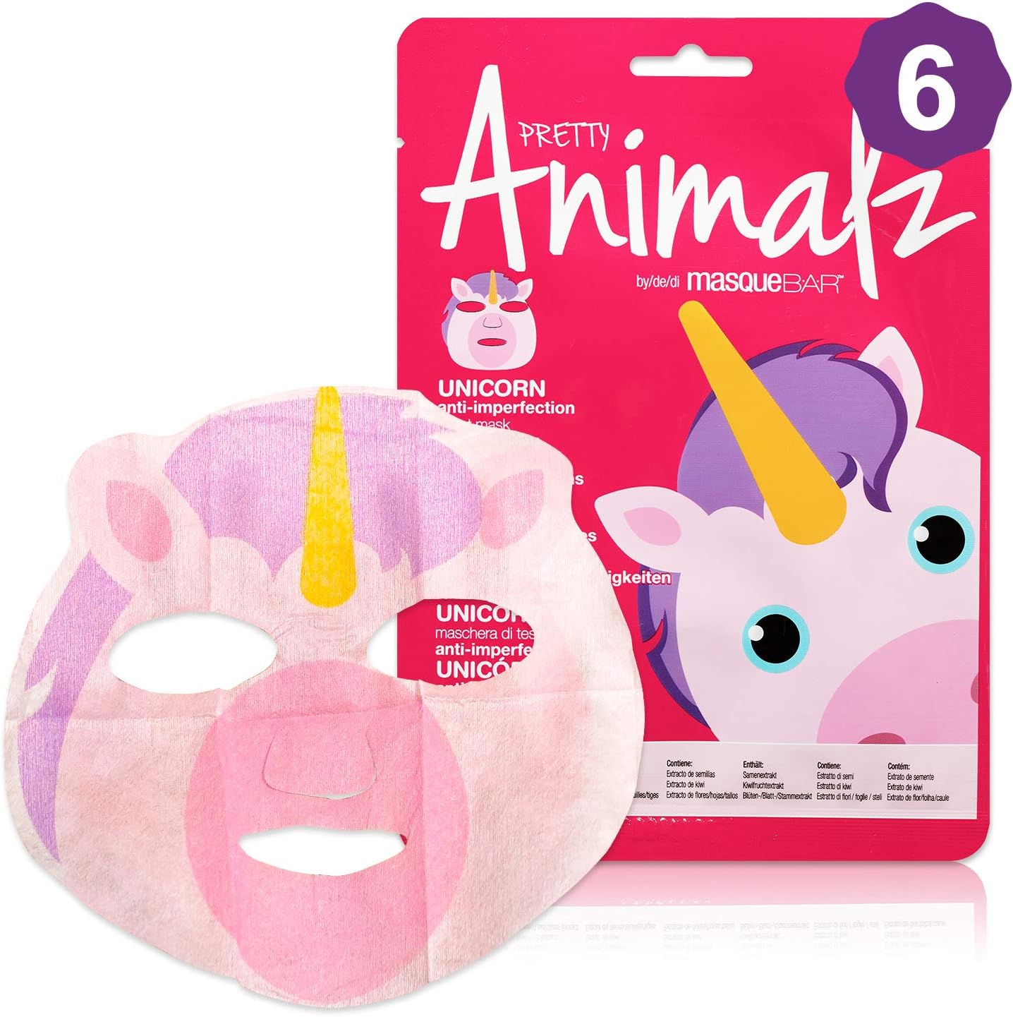 Amazon.com : Pretty Animalz Cloth Mask Moisturising Face Mask 21 ml ...