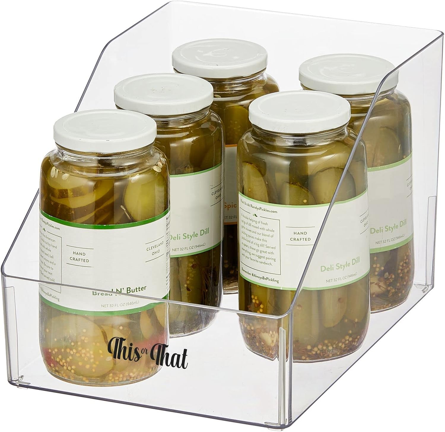 Amazon.com: mDesign Plastic Open Front Kitchen Storage Organizer ...