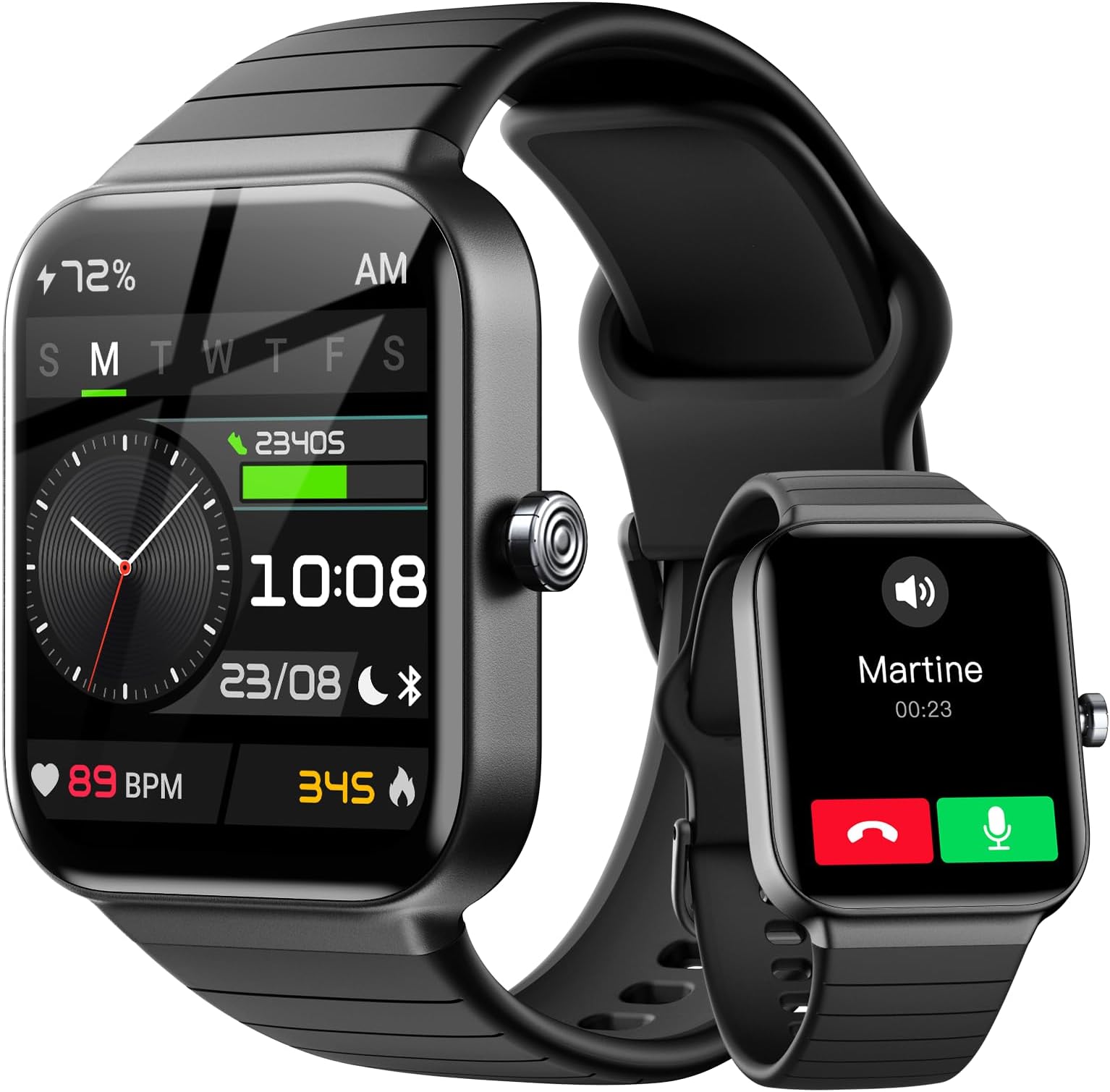Smartwatch with Phone Function Alexa Integrated - 1.8 Inch & IP68 ...