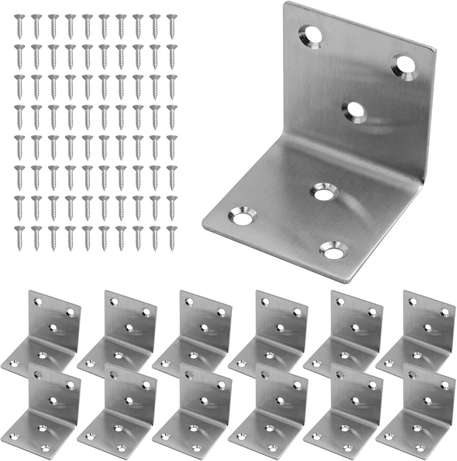 Brackets for Wood, Corner Brackets for Wood, 12Pcs Angle Brackets ...