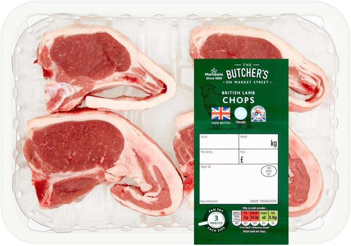 Morrisons Lamb Loin Chops, 360 g : Amazon.co.uk: Grocery