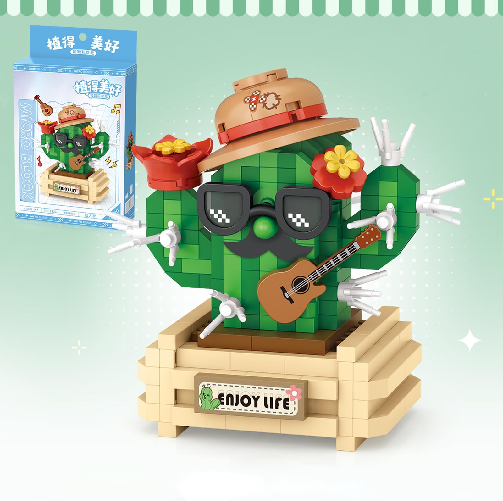 Amazon.com: MEIEST Mini Flower Succulent Bonsai Building Blocks ...