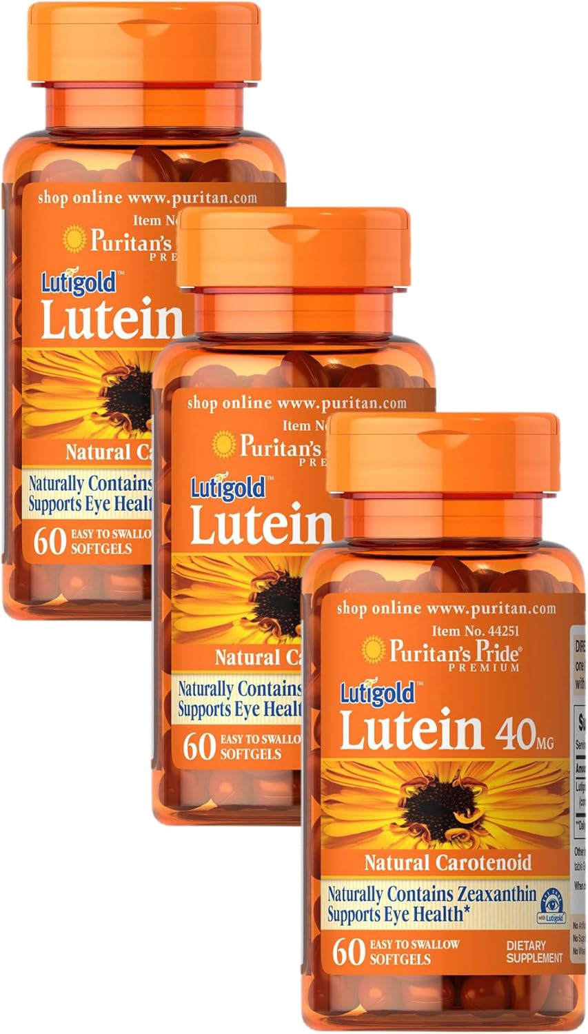 Amazon.com: Puritan's Pride Lutein 40 Mg with Zeaxanthin, Helps Support ...
