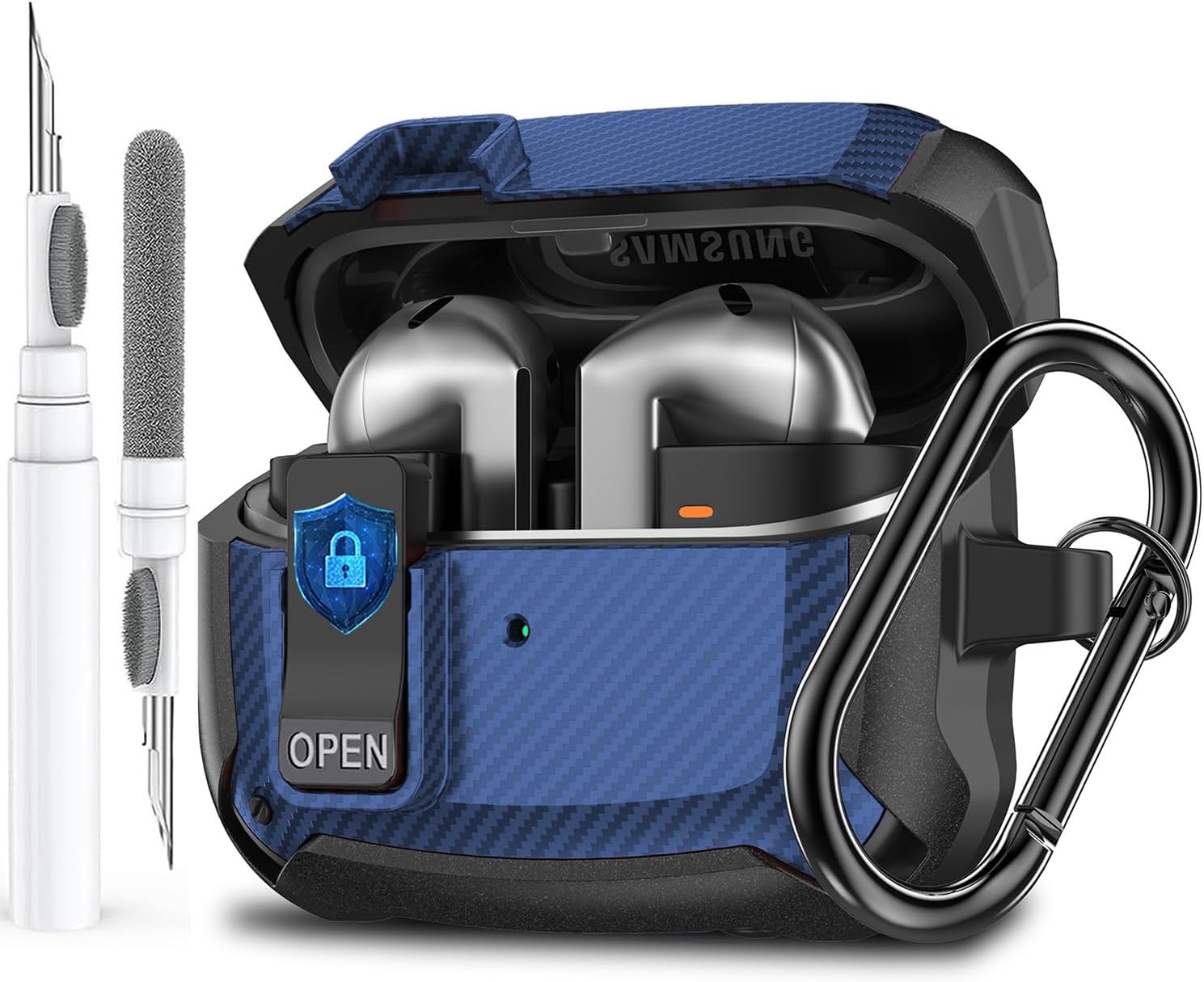 Amazon.com: Galaxy Buds 3 Pro/Buds 3 Case Cover 2024 with Lock Clip ...