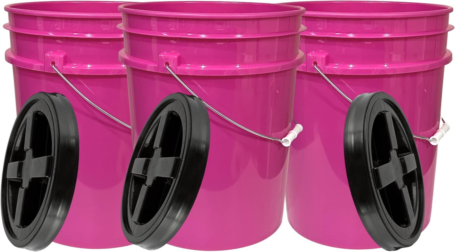 Amazon.com: House Naturals 5 Gallon Magenta Pink Food Grade Bucket with ...