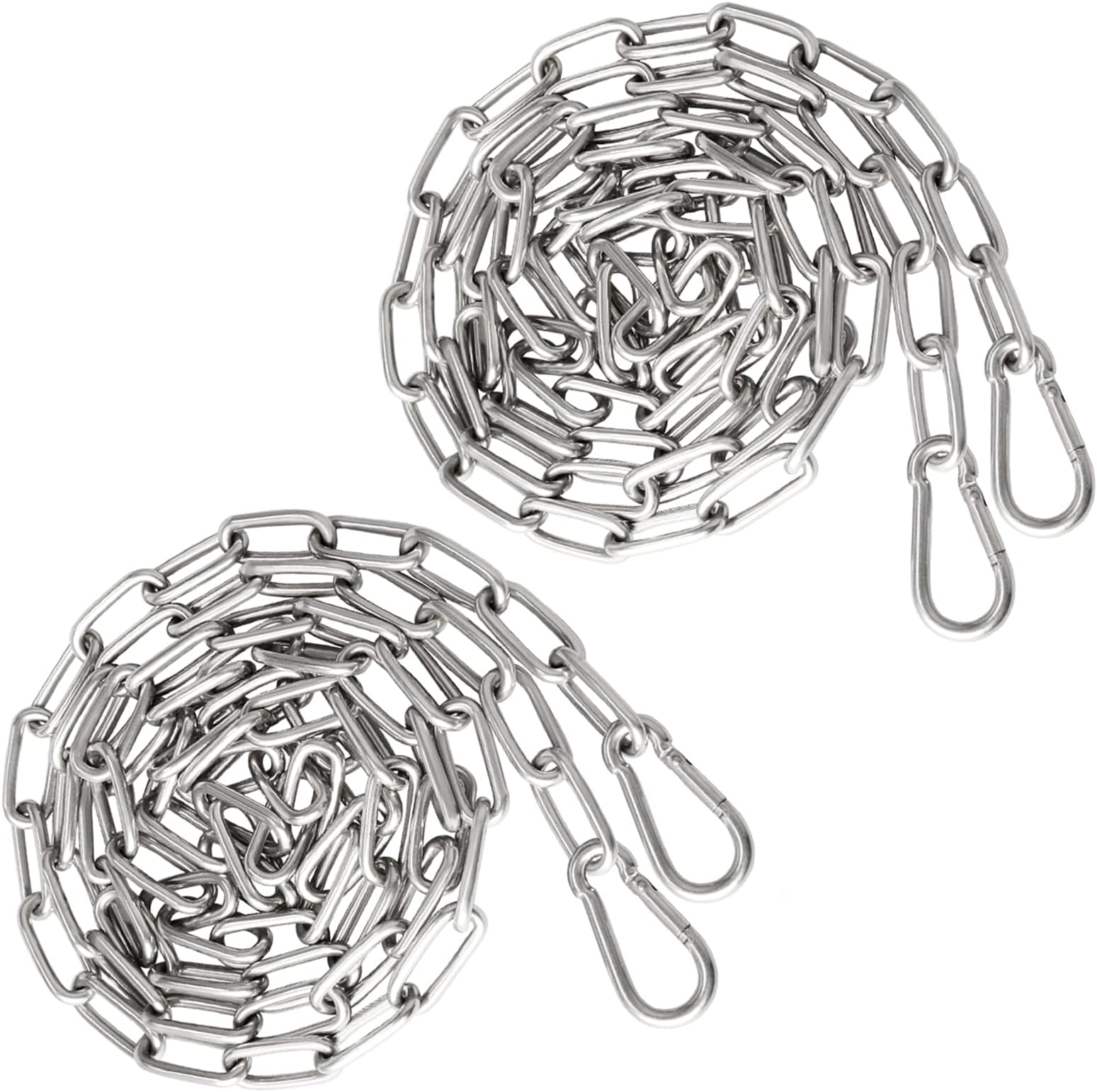 2 Stück Edelstahl Kette mit Karabiner 1M Verlängerungskette für ...