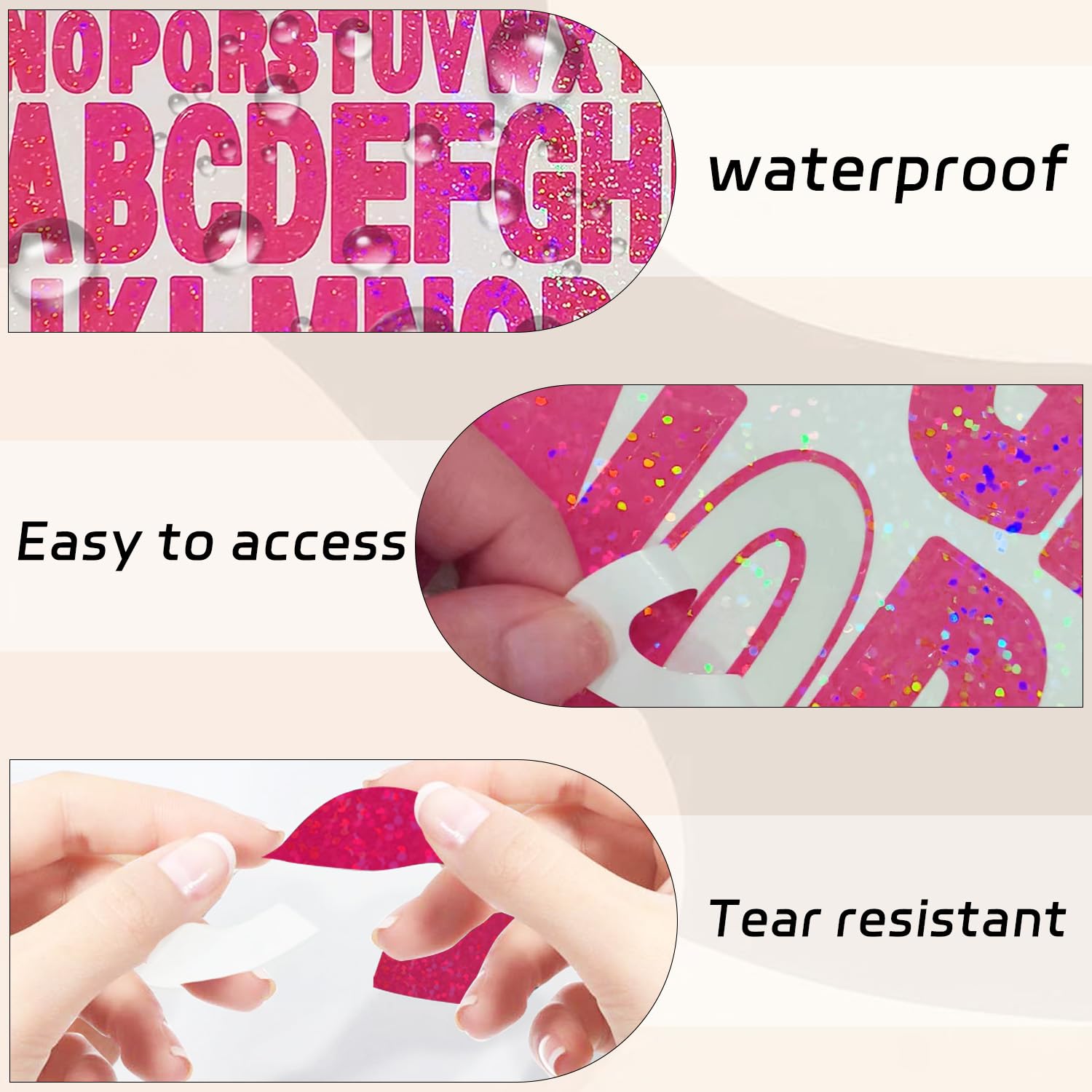 Snapklik.com : Starboling Letter Stickers,2 Inch+1 Inch Rose Red ...