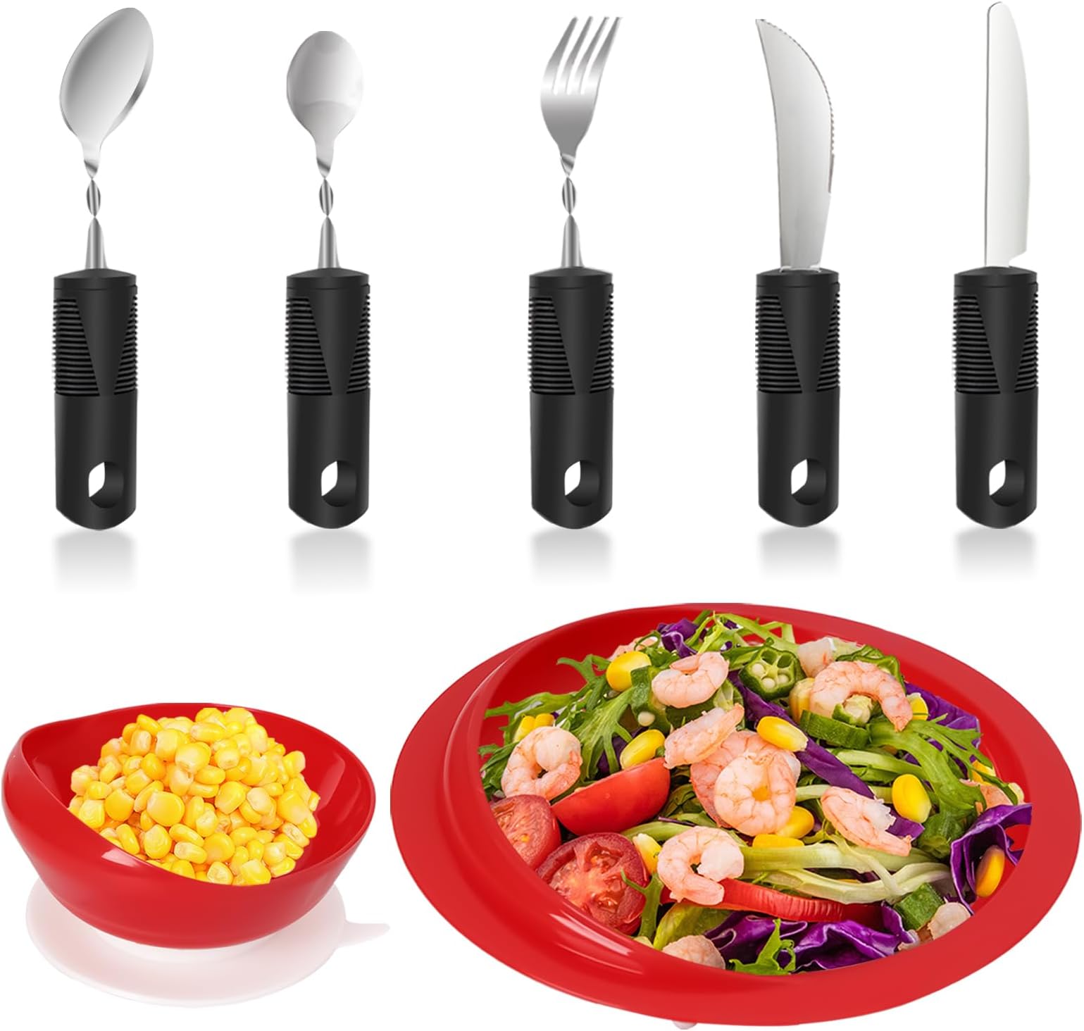 Amazon.com: RMERVE Adaptive Utensils for Elderly 1 Set Adaptive Self ...