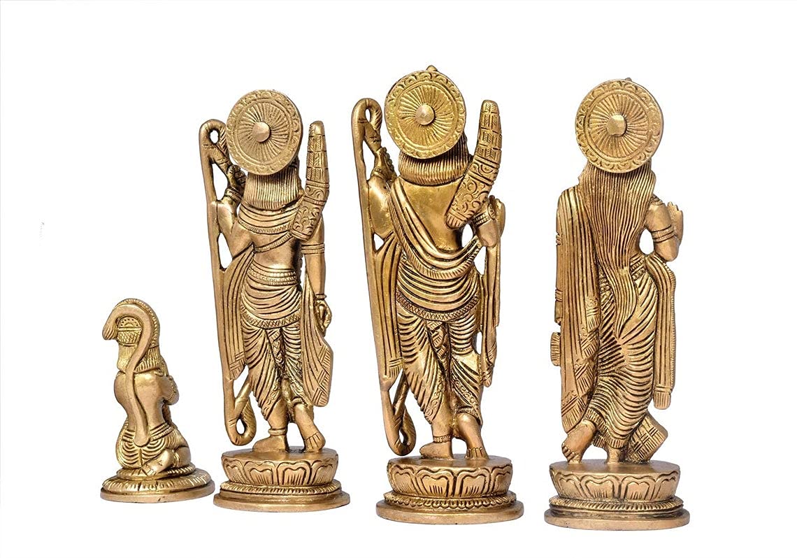 Ramdarbar Statue in Brass, Lord Rama, Lord Hanuman, Lord Lakshman, Sita ...