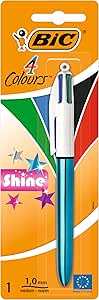 BIC 4 Colours Shine Ballpoint Pen (Pack of 1) : Buy Online at Best ...